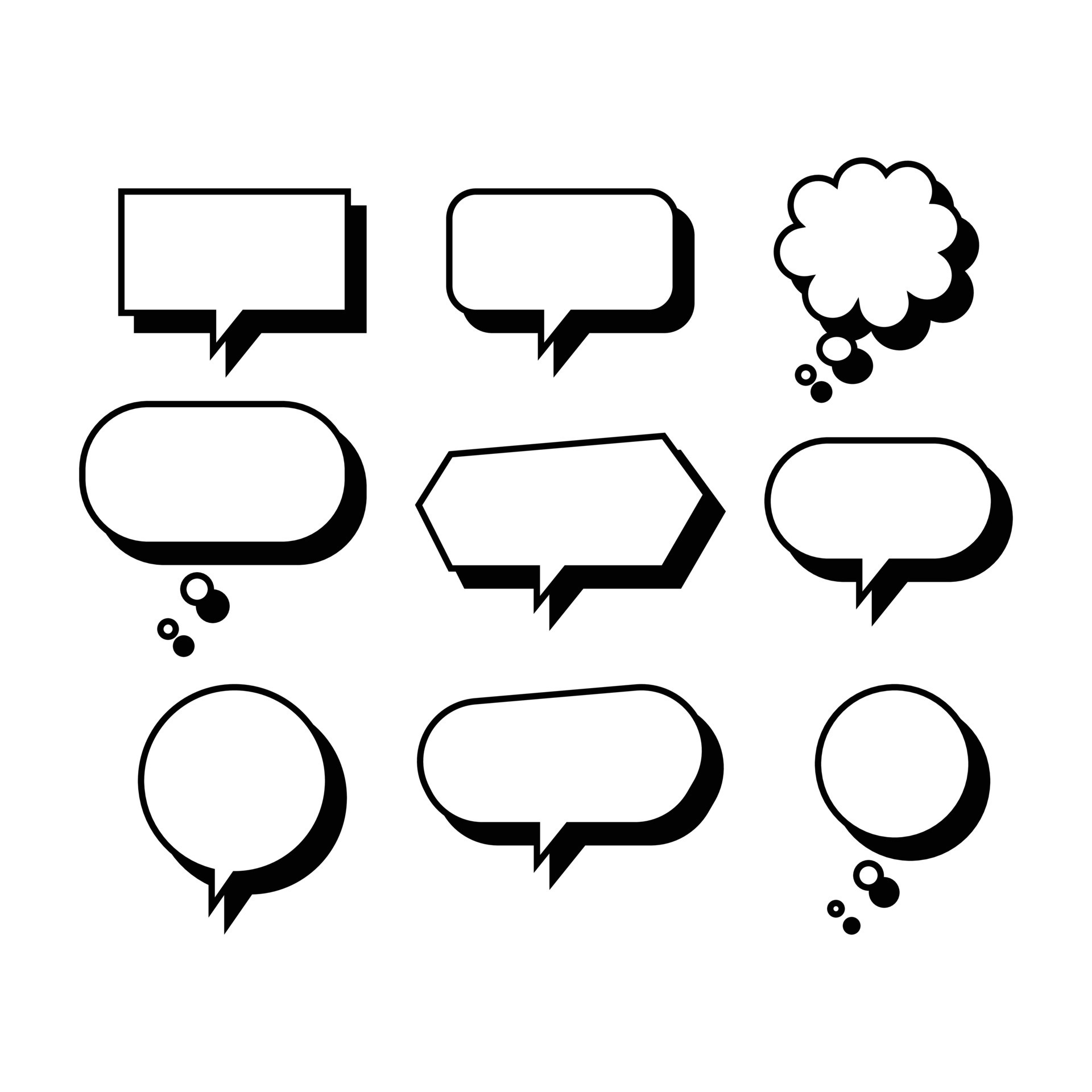 Various bubble text elements 5083239 Vector Art at Vecteezy
