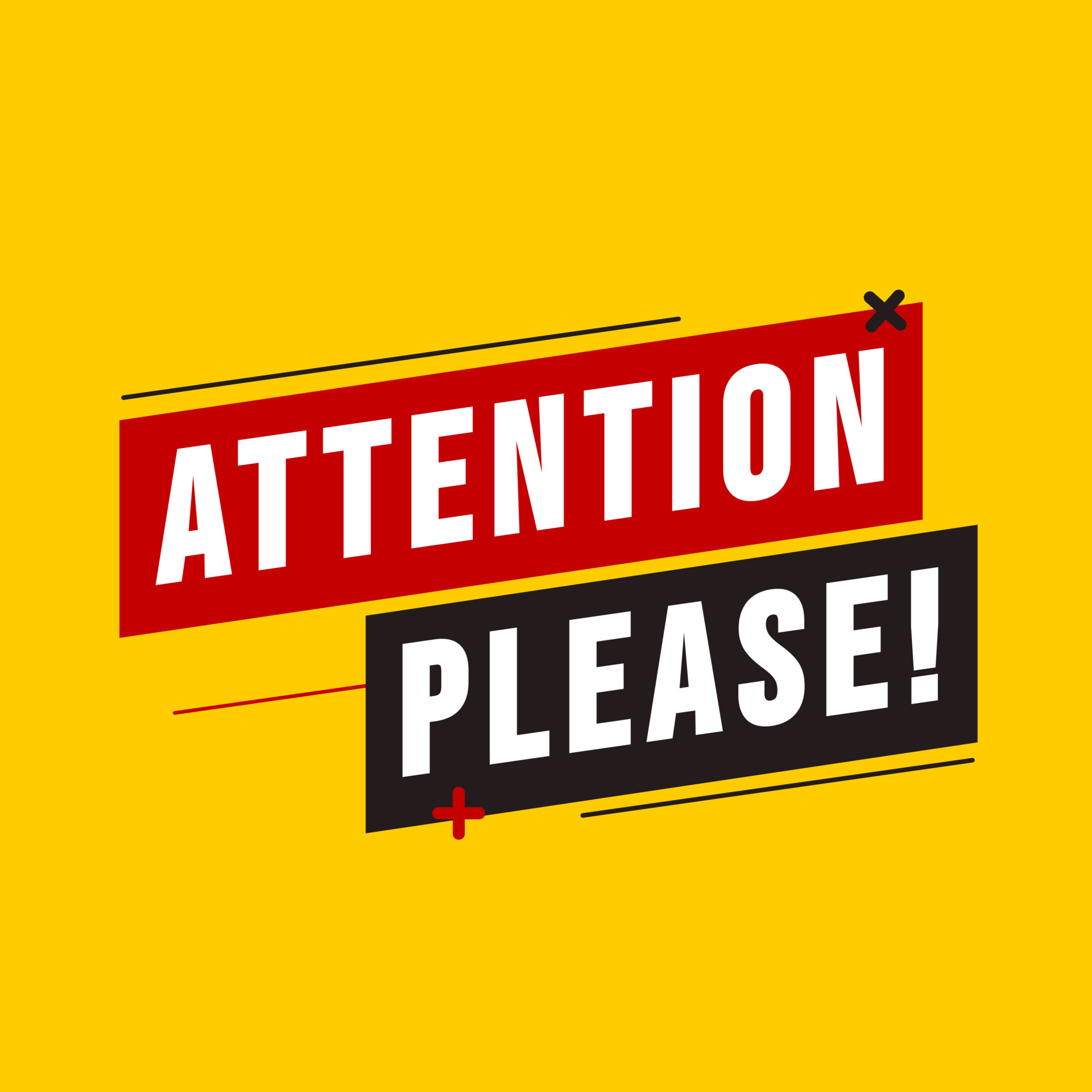 attention please banner 5086758 Vector Art at Vecteezy