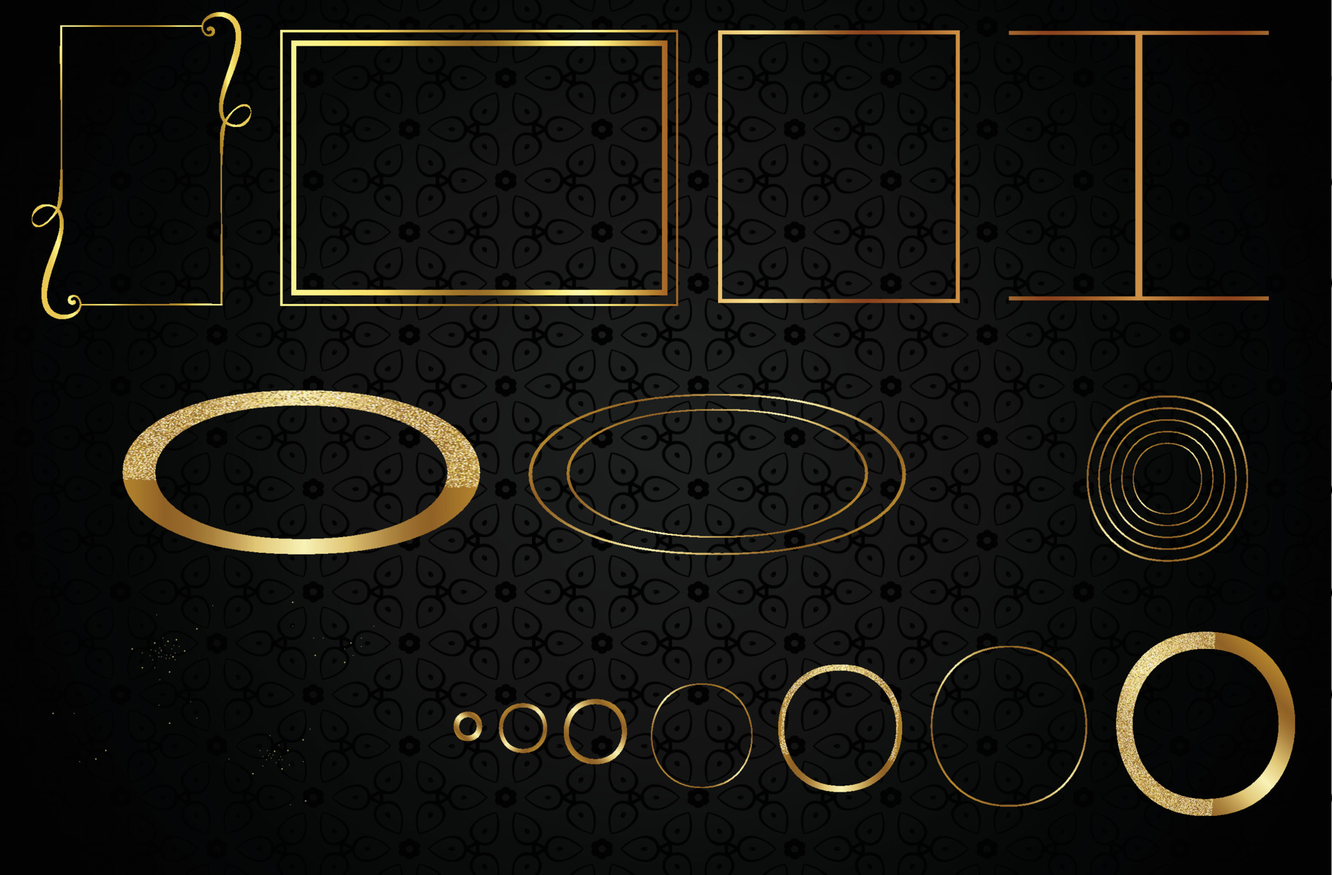 Golden frame with glitter scatter 5087954 Vector Art at Vecteezy Golden frame with glitter scatter 5087954 Vector Art at Vecteezy