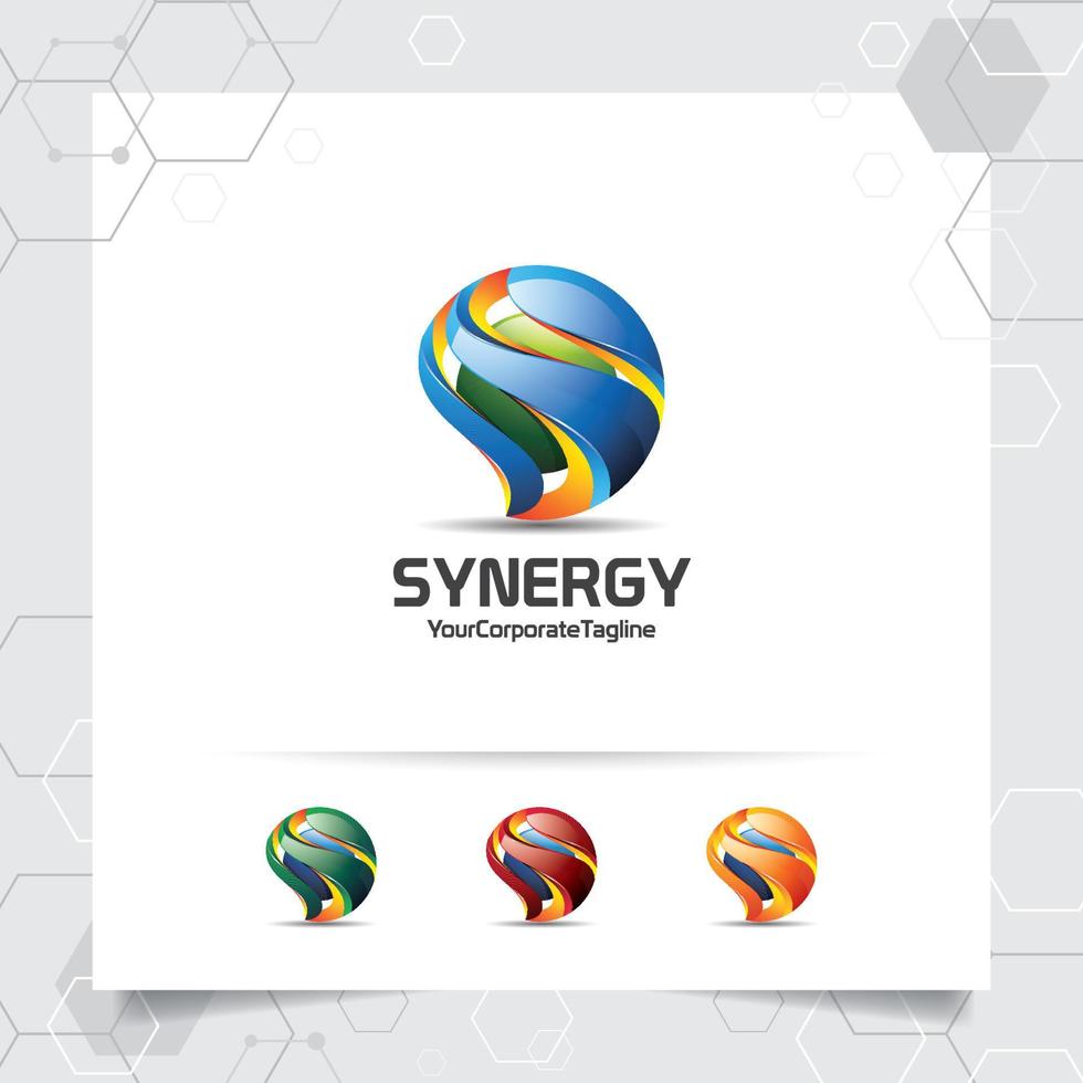 Colorfull Software Circle Logos