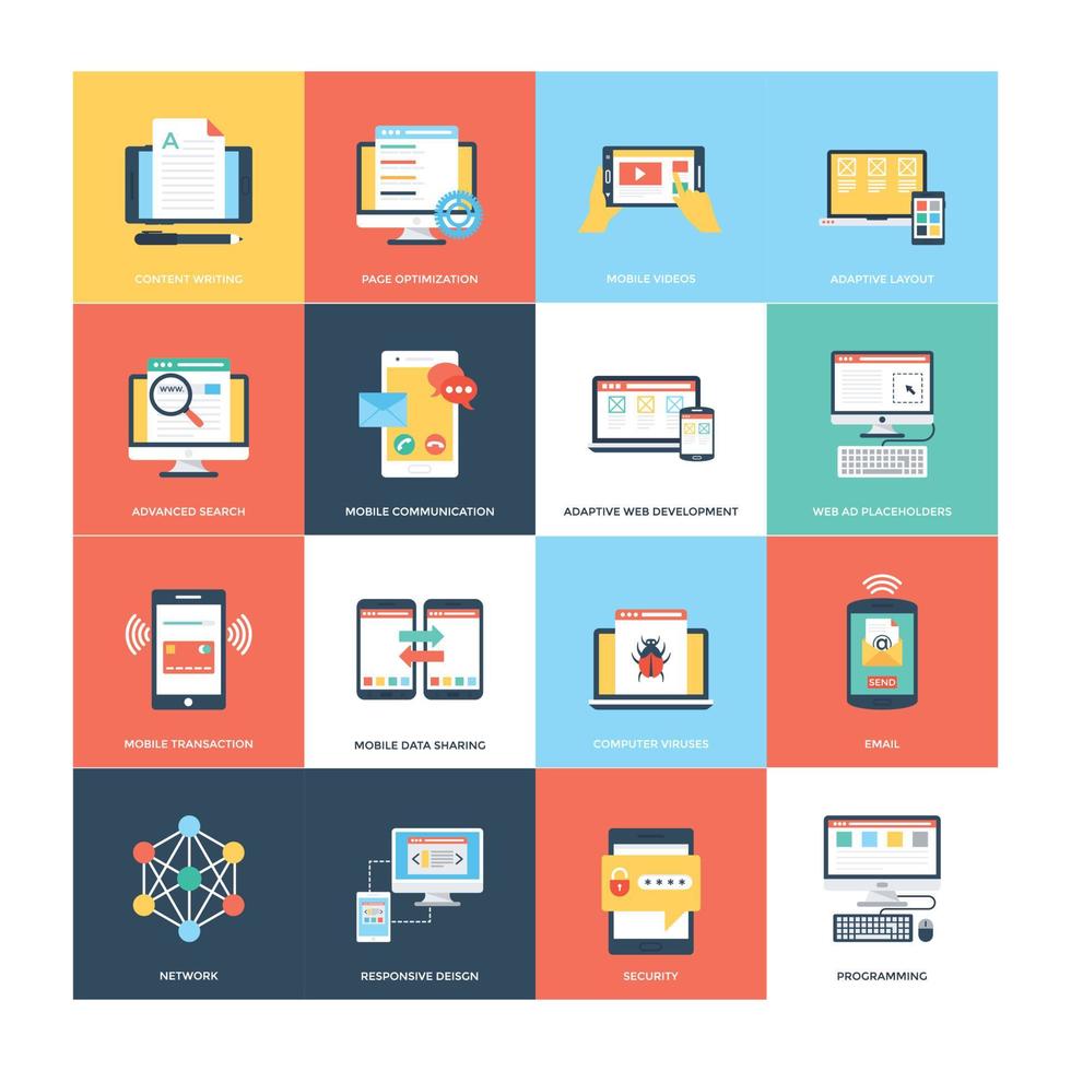 Trendy Web Concepts 5095087 Vector Art at Vecteezy