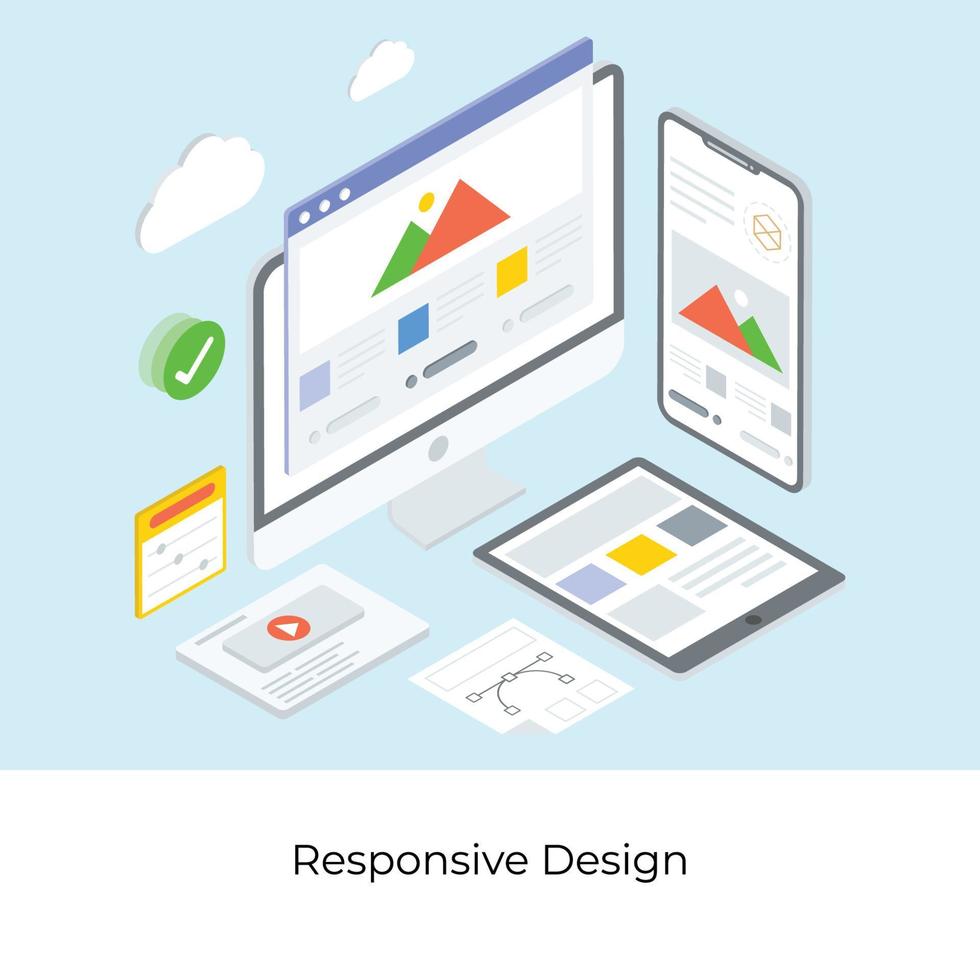 Responsive Design Concepts 5095130 Vector Art at Vecteezy