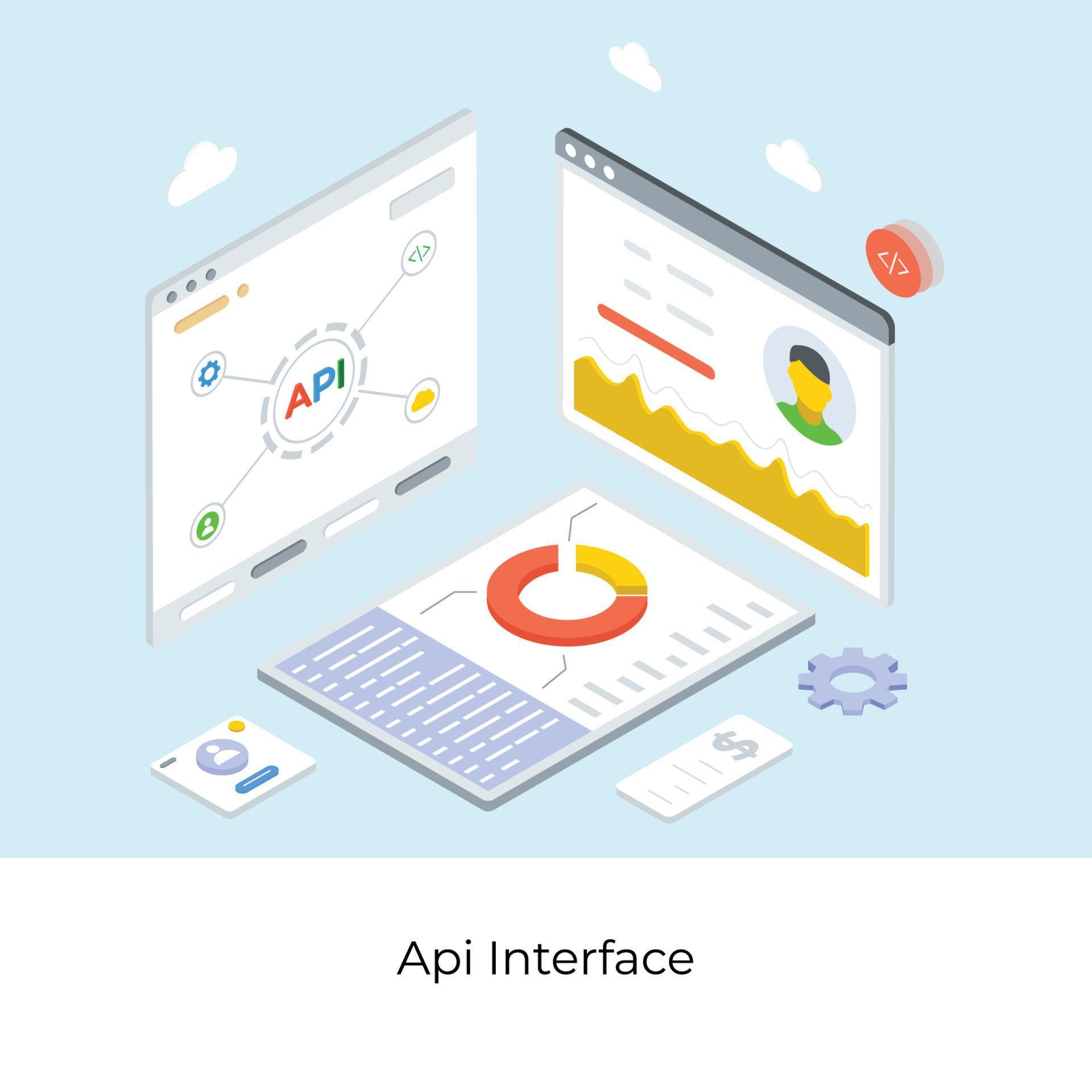 conceptos de interfaz api 5095153 Vector en Vecteezy