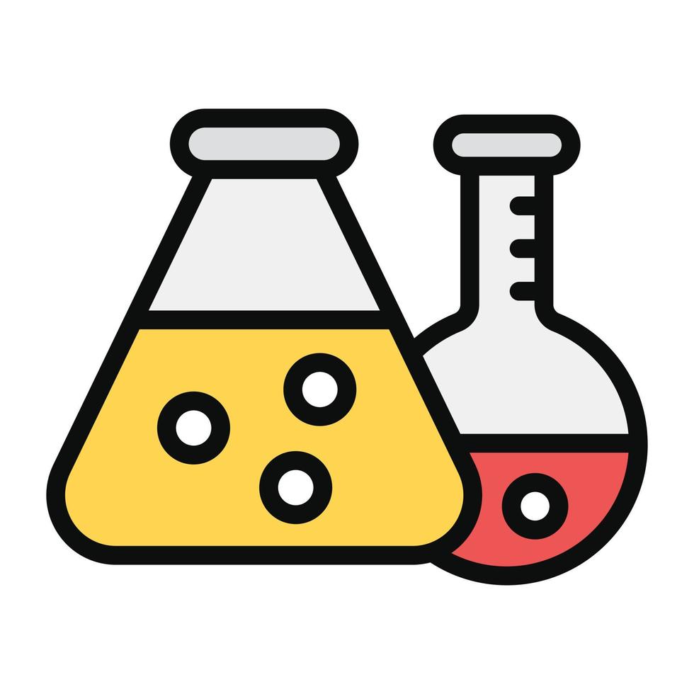 A flat style vector of flasks icon 5096313 Vector Art at Vecteezy