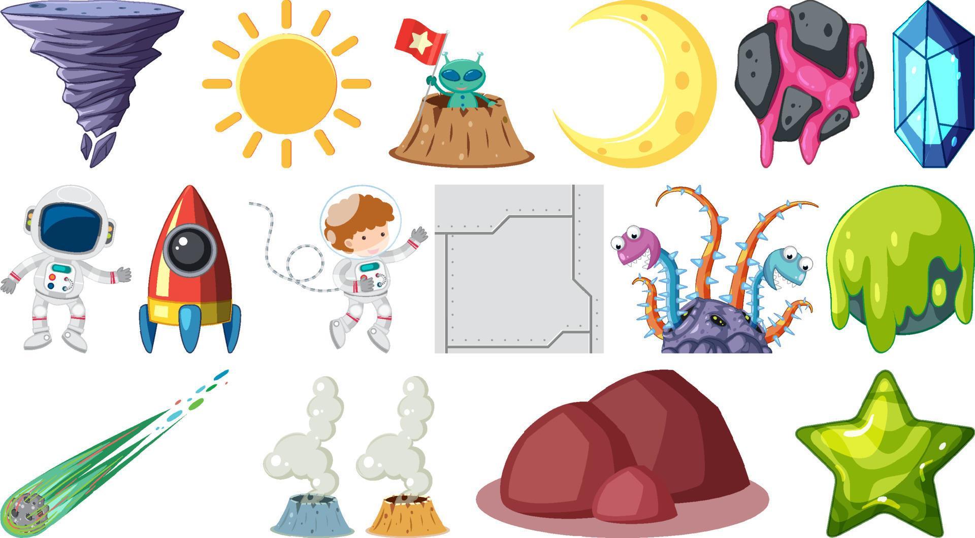 Set of isolated fantasy space objects 5097963 Vector Art at Vecteezy Set of isolated fantasy space objects 5097963 Vector Art at Vecteezy