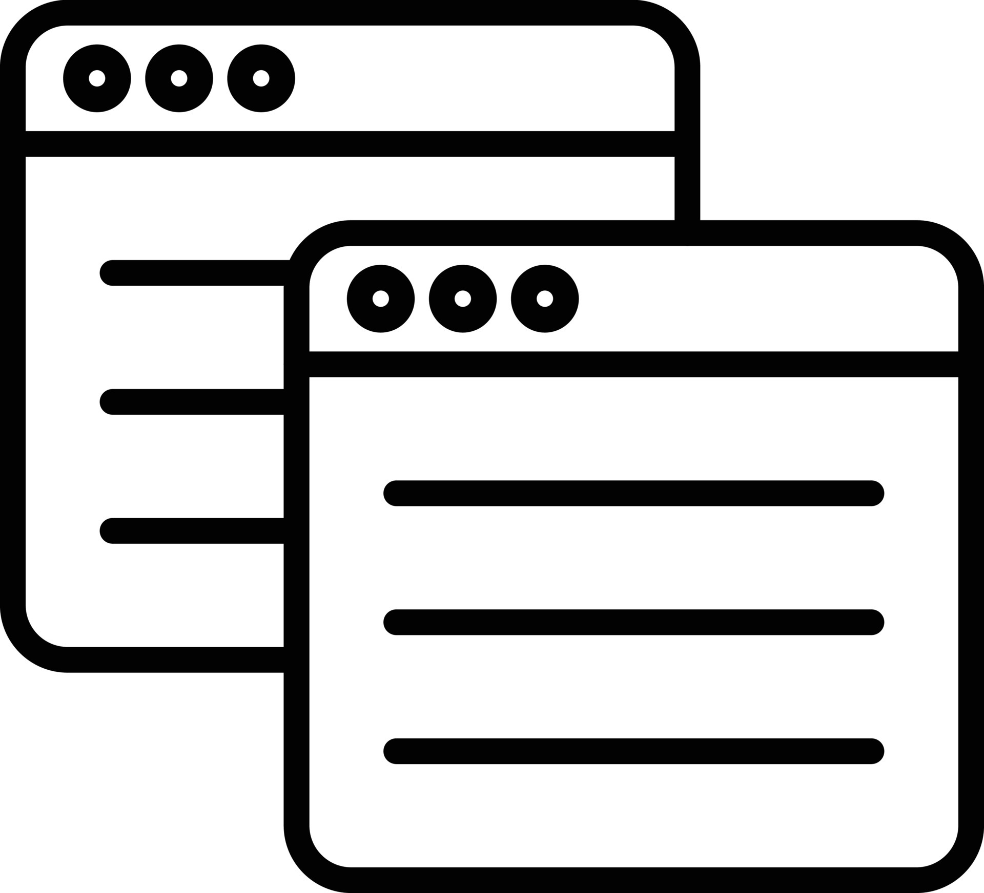 Duplicate Browser Icon Style 5101728 Vector Art At Vecteezy