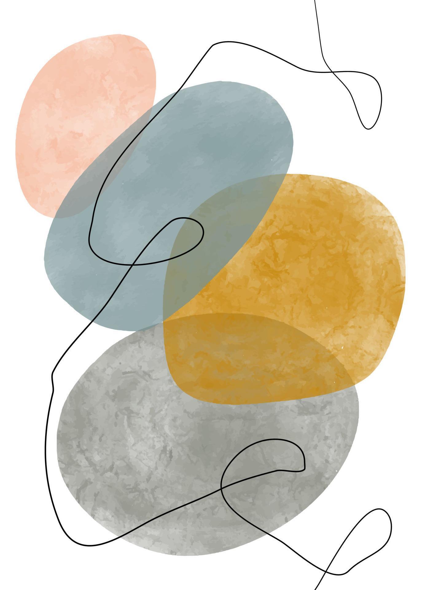 Creative minimalist hand painted. Abstract arts background . Vector ...