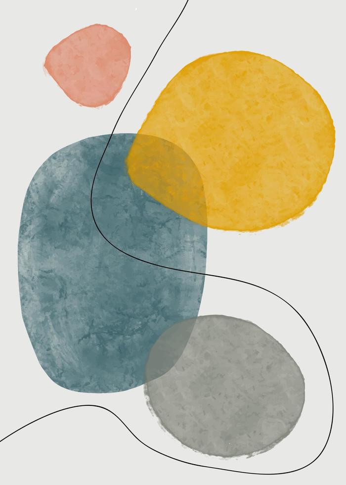 Creative minimalist hand painted. Abstract arts background . Vector ...