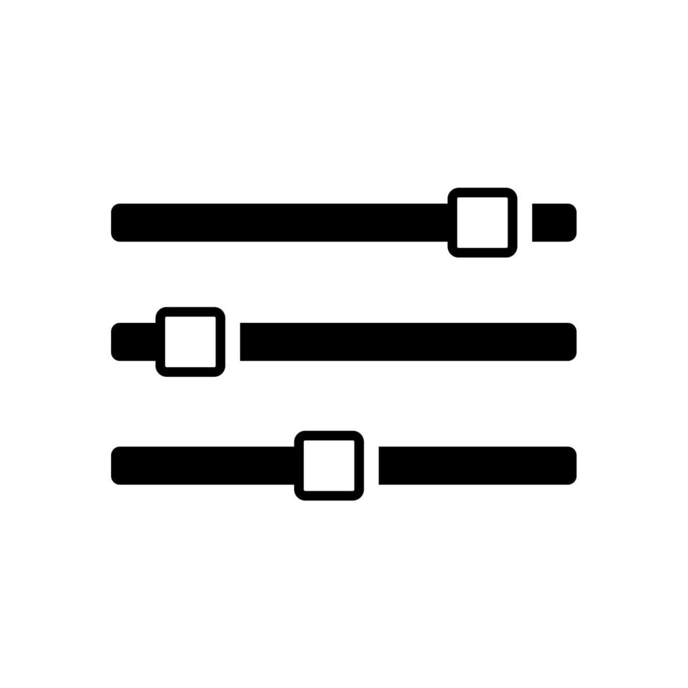 Equalizer Or Setting Icon Collection Solid Color Vector 5108401 Vector