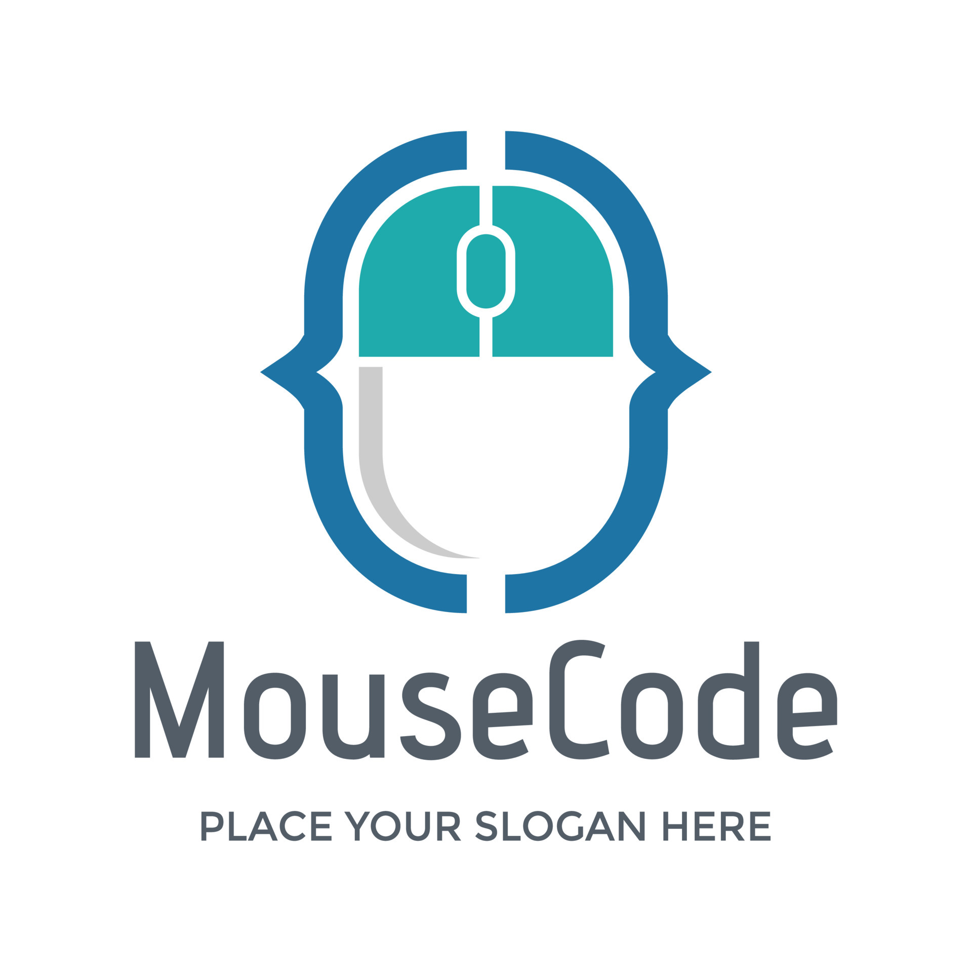 Mouse code vector logo template. This design use technology and ...