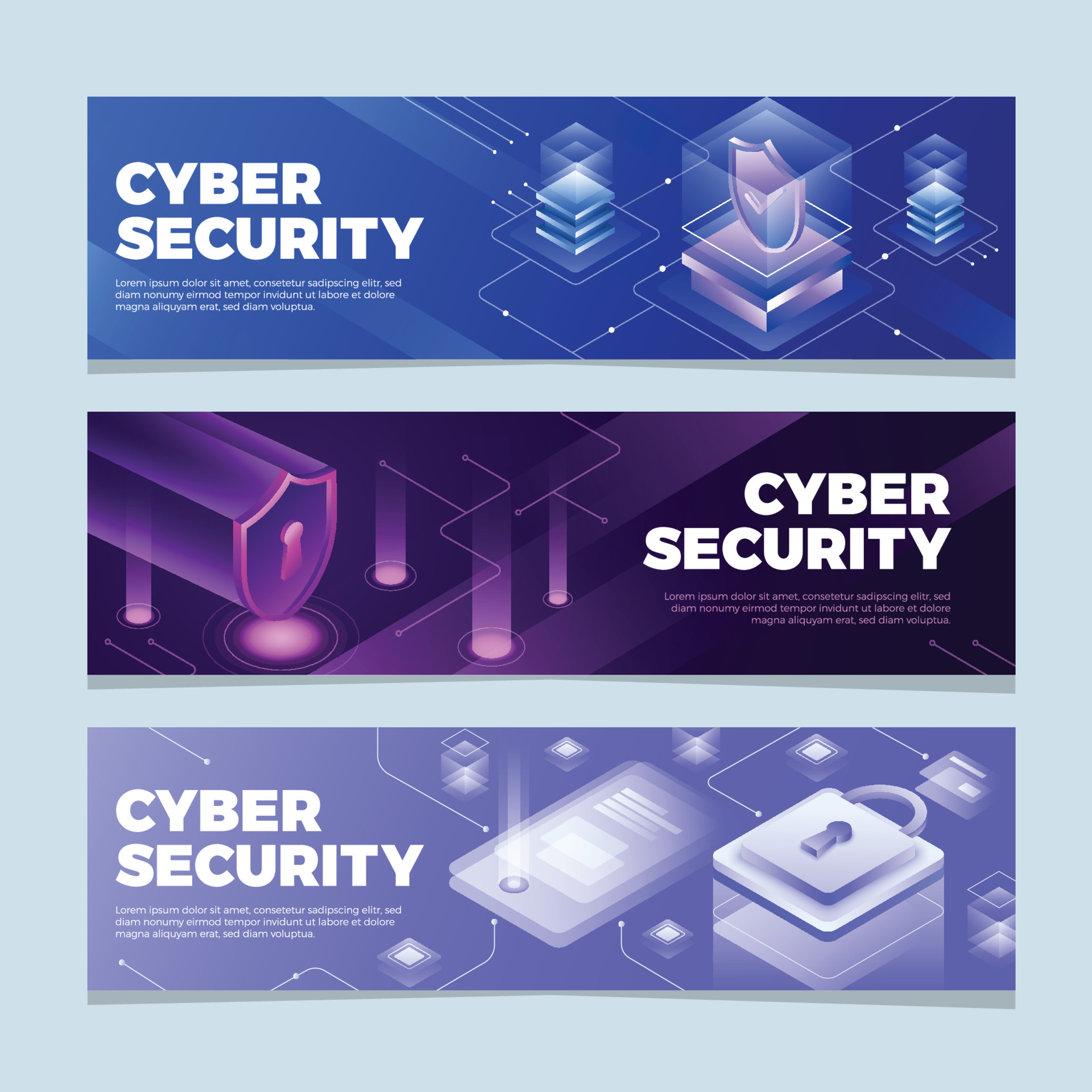 Cyber Security Banner Vector Art Icons And Graphics For Free Download
