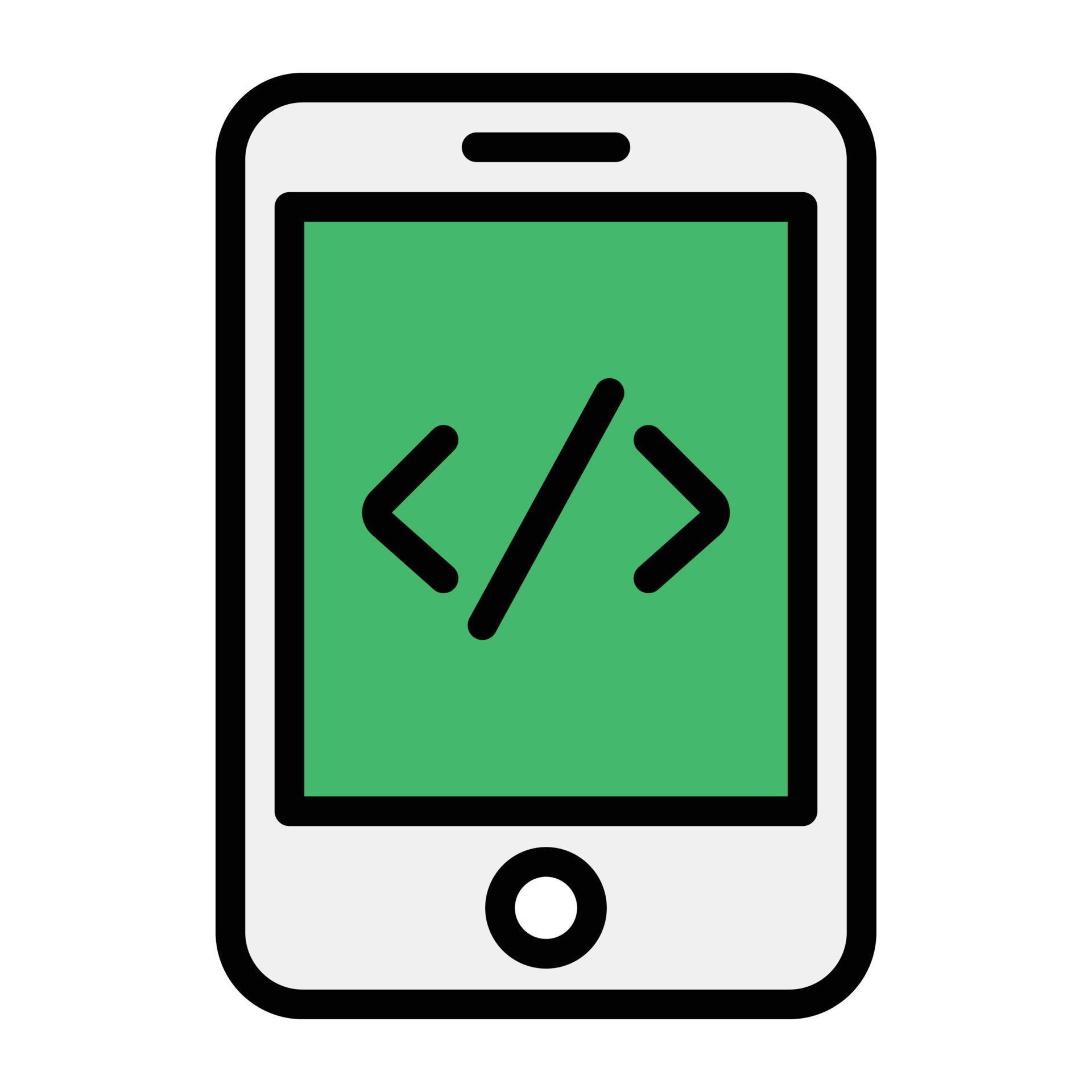 An icon design of mobile coding, flat style vector 5133426 Vector Art ...