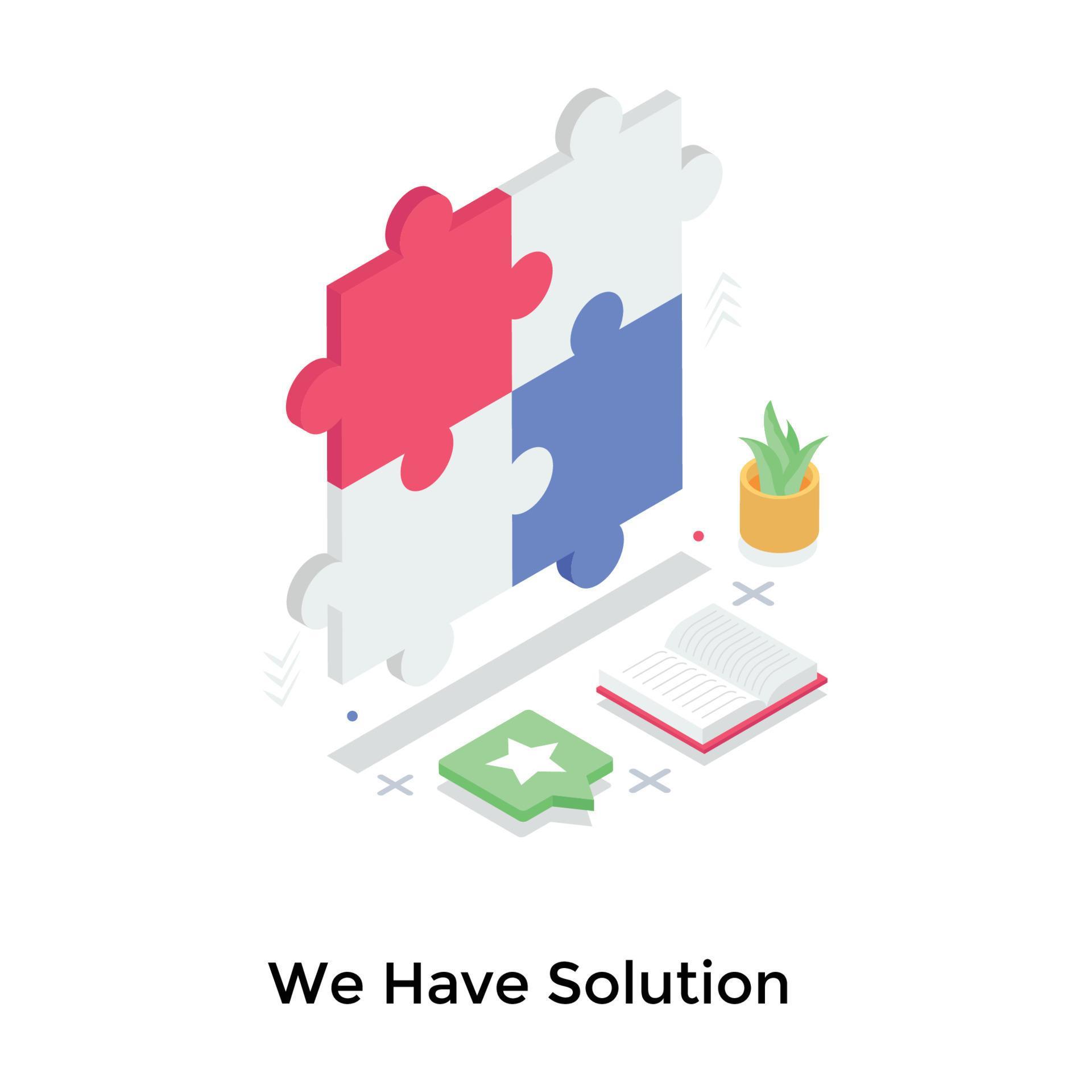 We Have Solution 5134512 Vector Art at Vecteezy