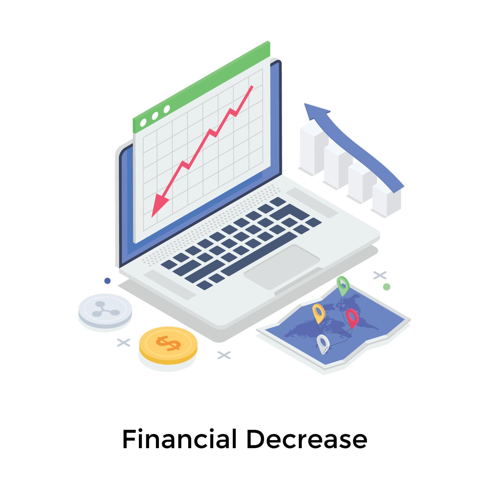 Financial Decrease Concepts 5134779 Vector Art at Vecteezy