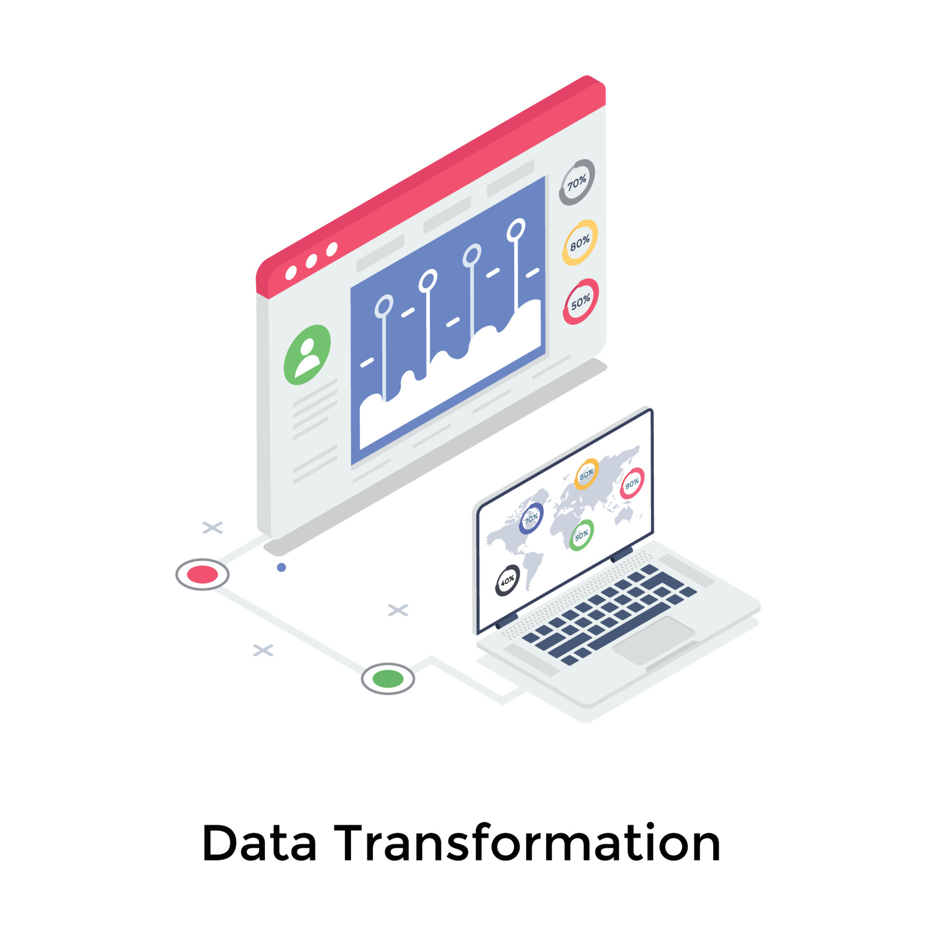 Data Transformation Concepts 5135373 Vector Art at Vecteezy