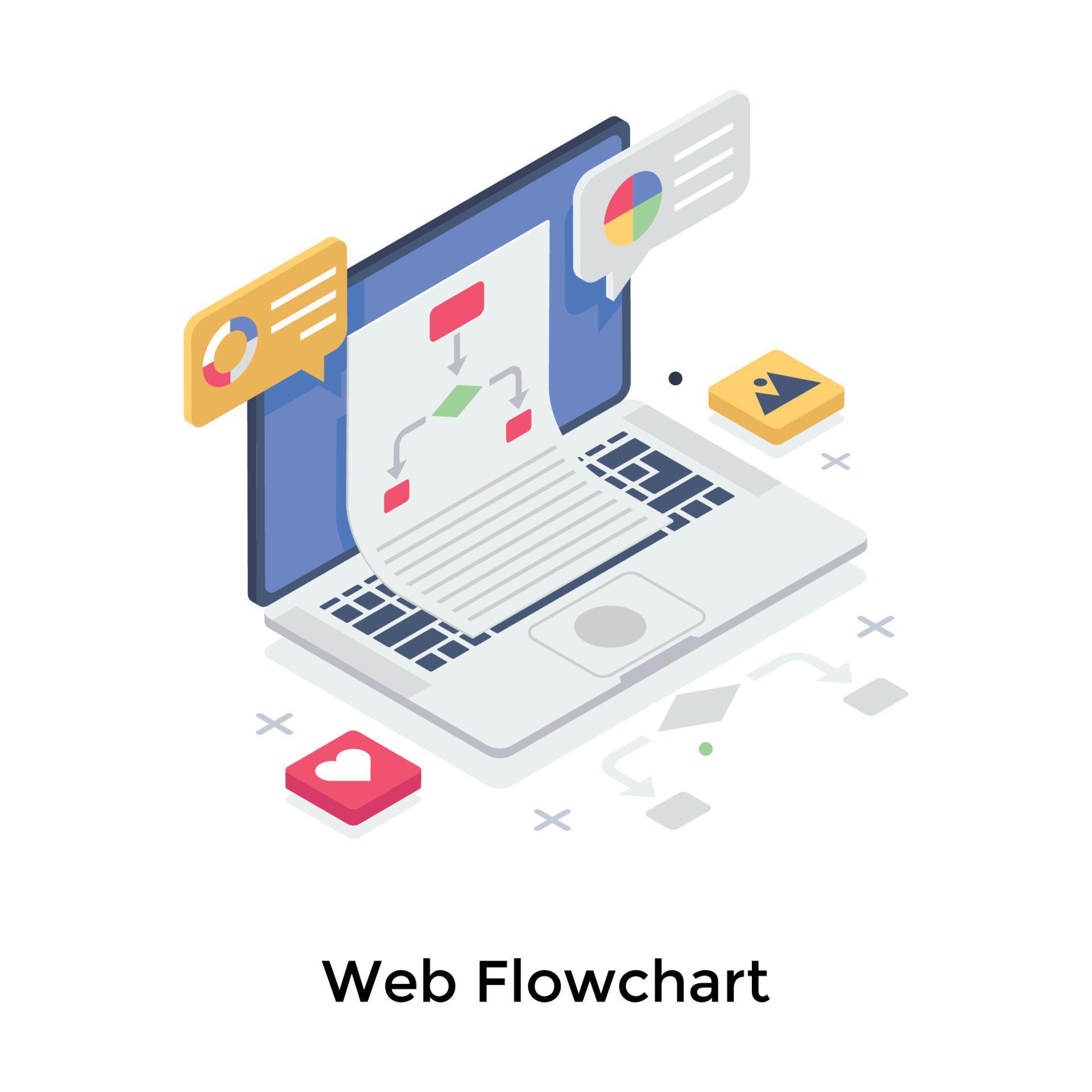 Web Flowchart Concepts 5135377 Vector Art at Vecteezy