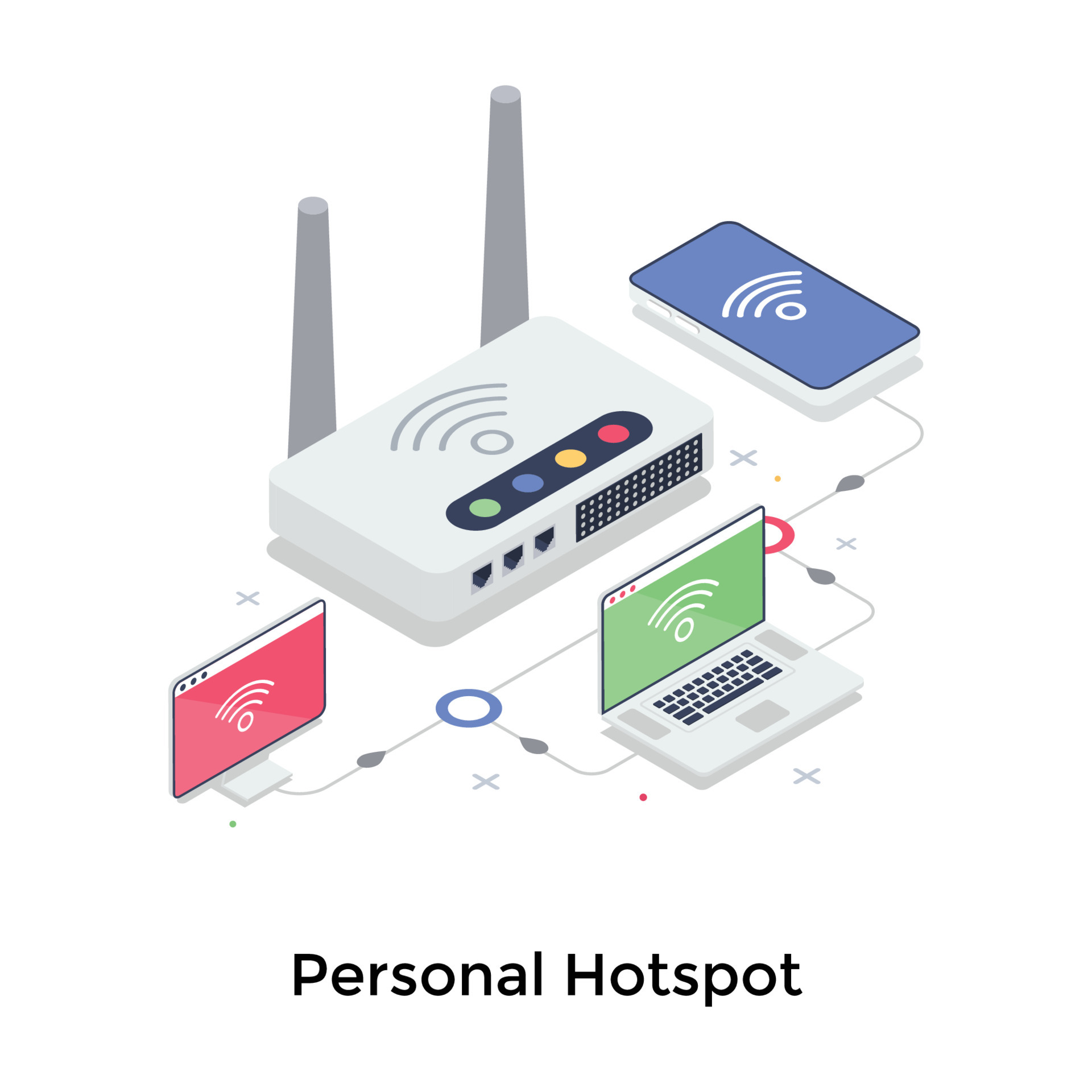 Personal Hotspot Concepts 5135406 Vector Art at Vecteezy