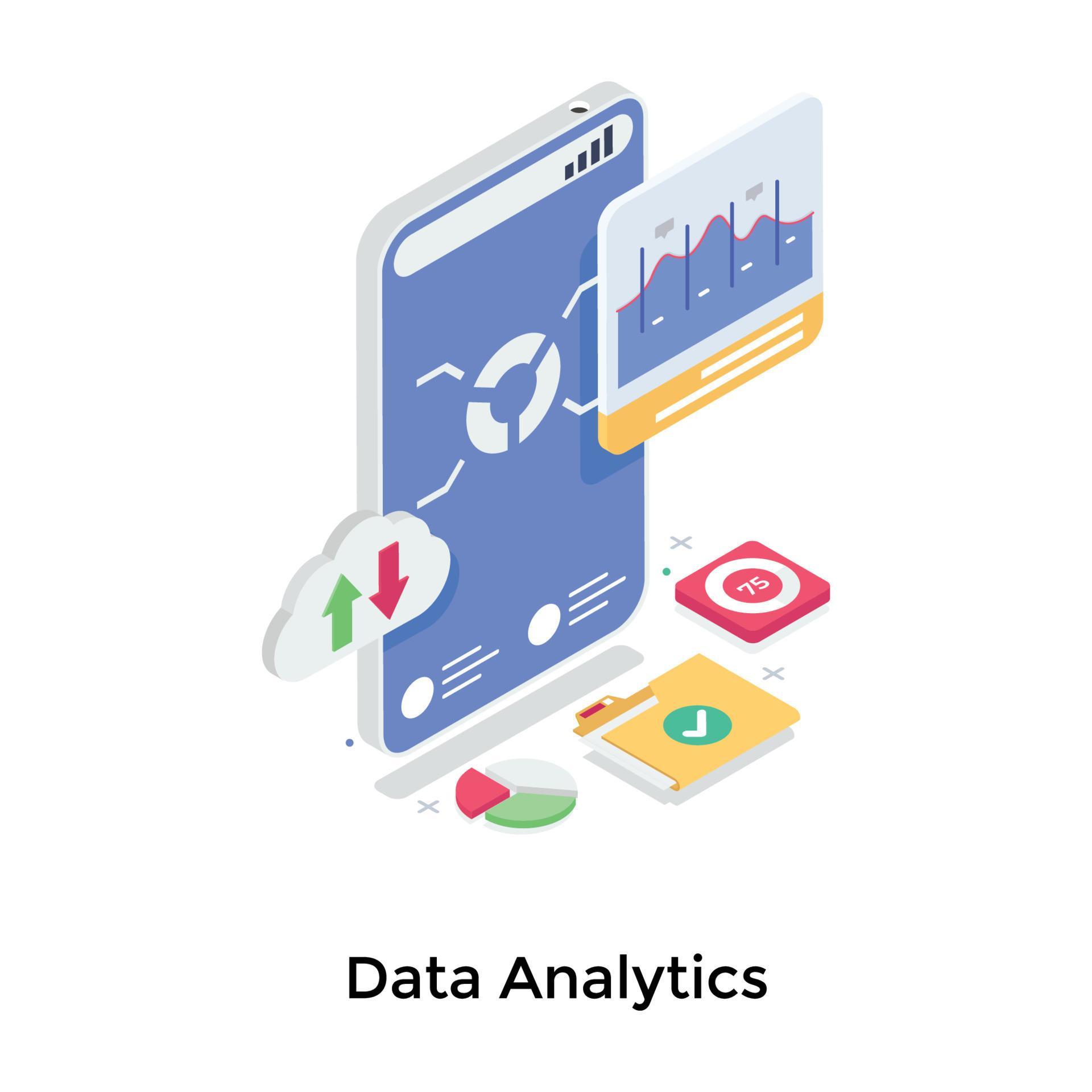 Mobile Data Analytics 5135685 Vector Art at Vecteezy