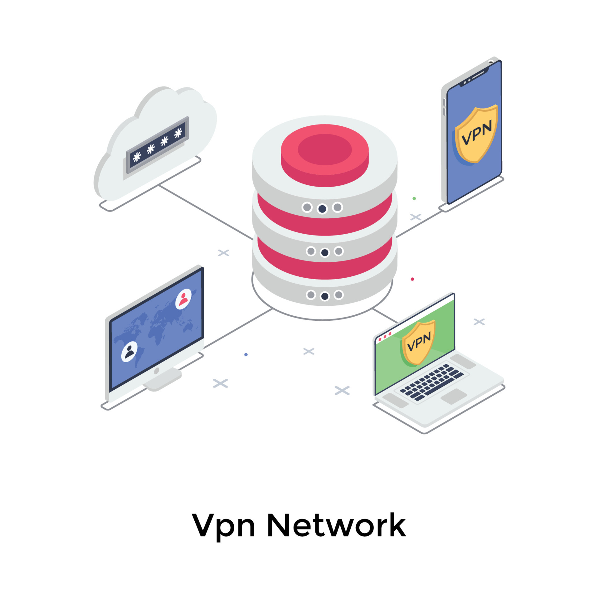 Shared Database Concepts 5135992 Vector Art at Vecteezy