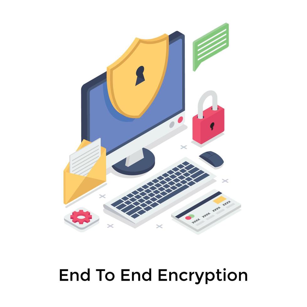 End To End Encryption 5136221 Vector Art at Vecteezy