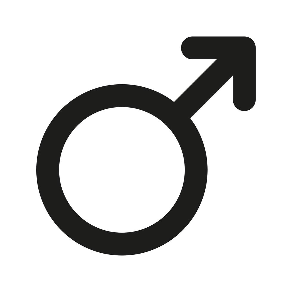 Icono De Símbolo Sexual Masculino Silueta Simple De Símbolo De Género