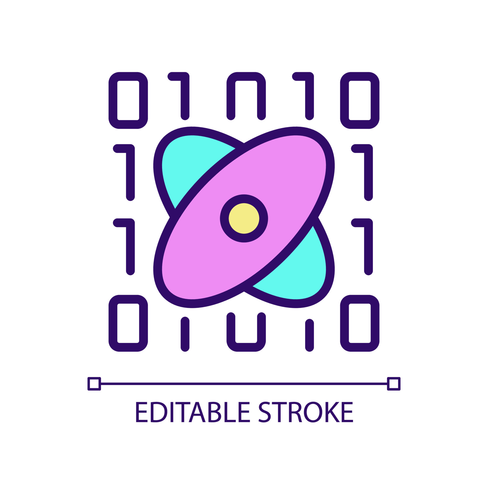 Data Mining In Science Rgb Color Pixel Perfect Icon Computer Science And Statistics