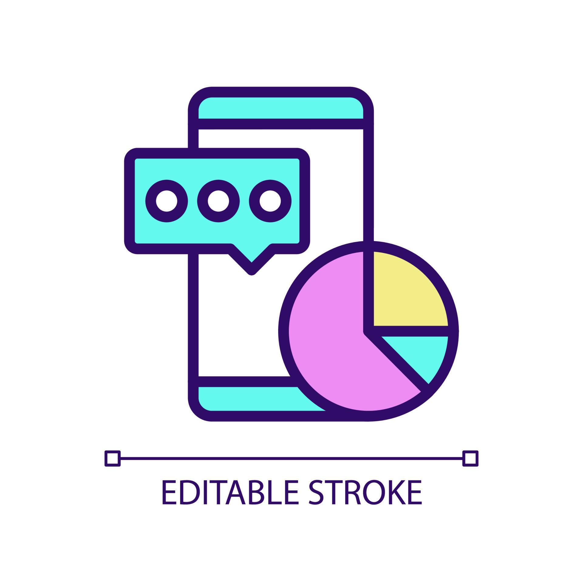 Data mining in social media RGB color pixel perfect icon. Work with personal information online ...