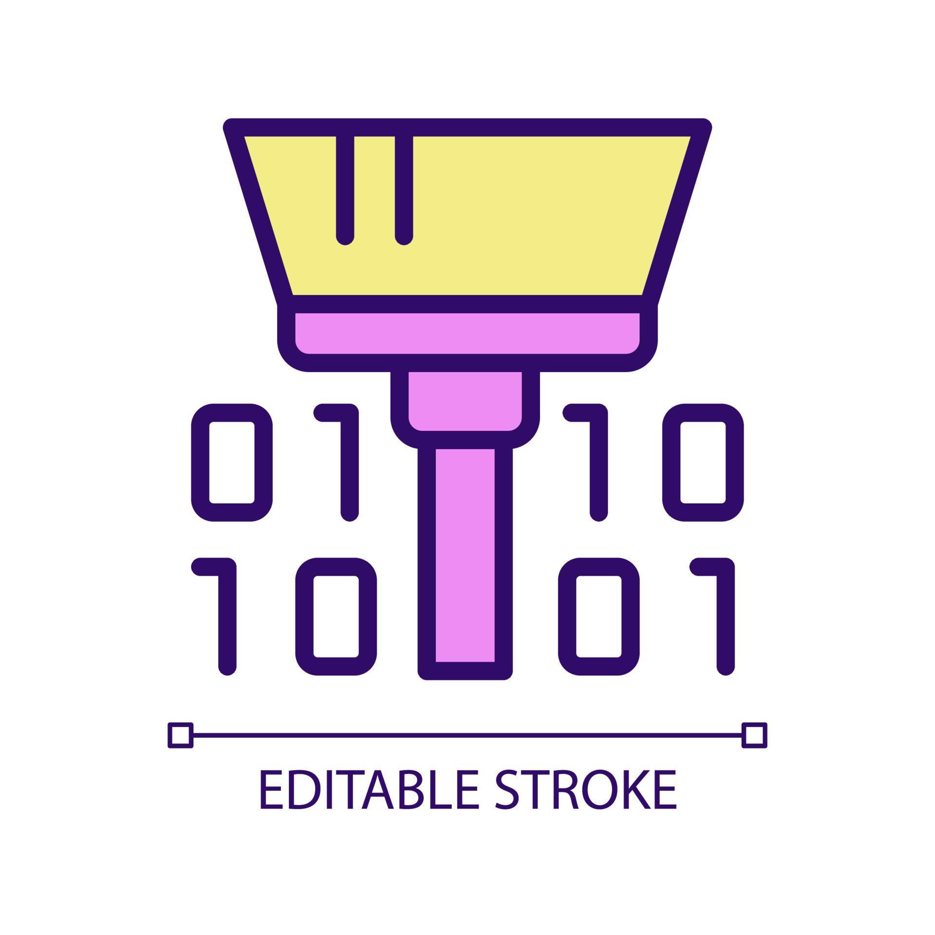 Cleaning dataset tool RGB color pixel perfect icon. Data mining ... Cleaning dataset tool RGB color pixel perfect icon. Data mining ...