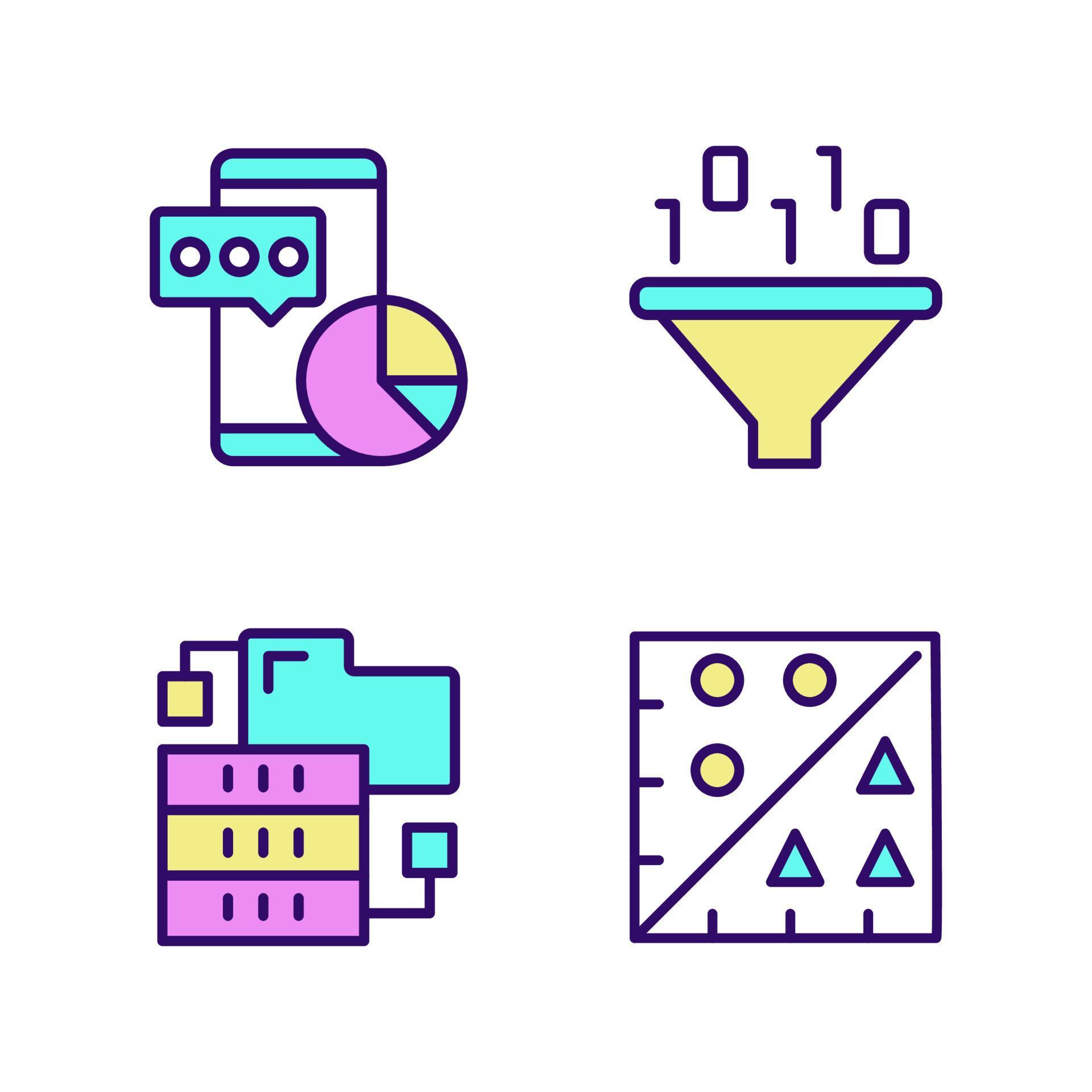 Data Mining Tools Rgb Color Pixel Perfect Icons Set Techniques To