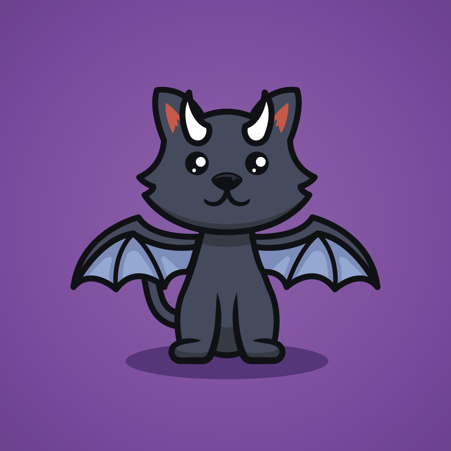 Lindo Gato Negro Halloween 5139023 Vector En Vecteezy