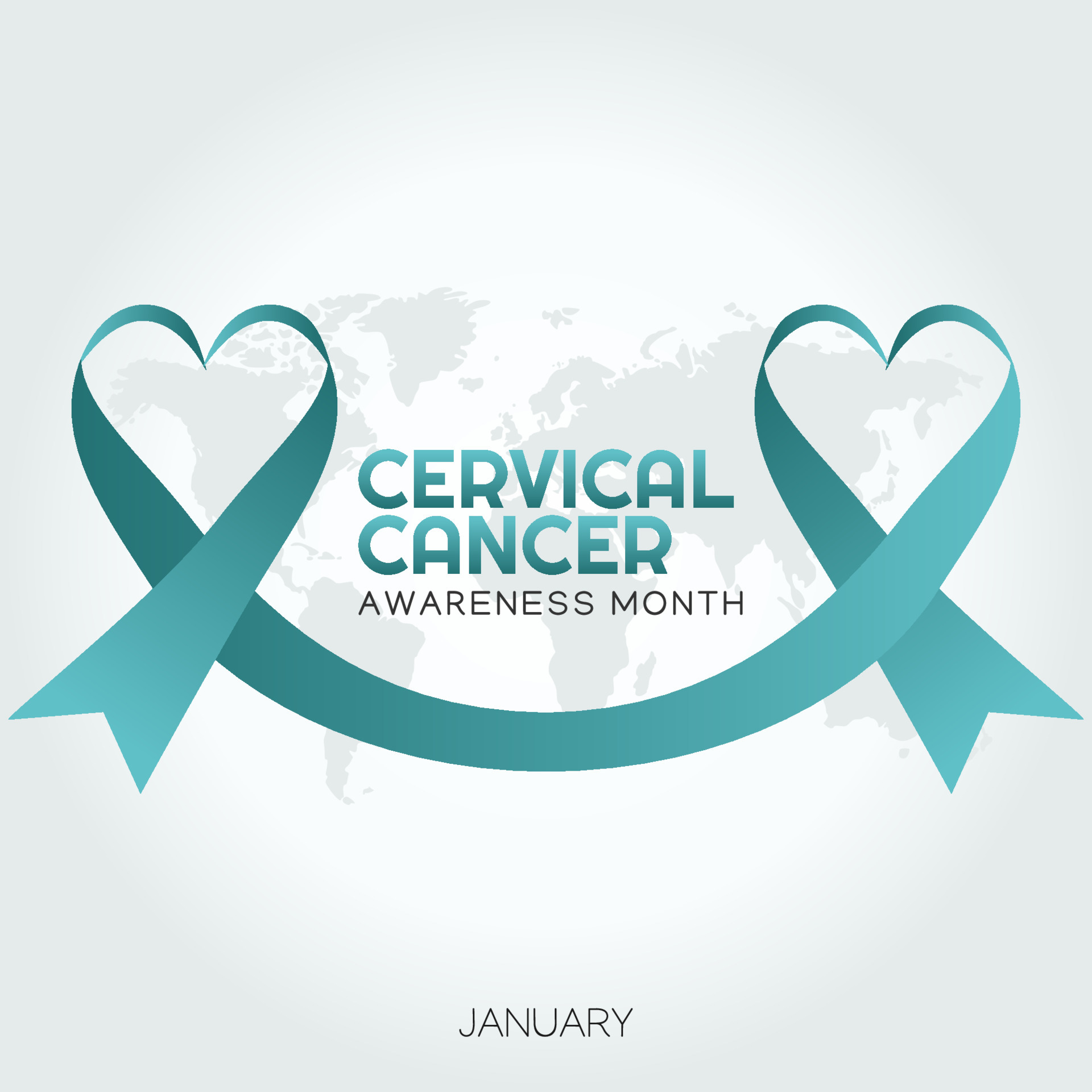 January Is Cervical Cancer Awareness Month Vector Illustration