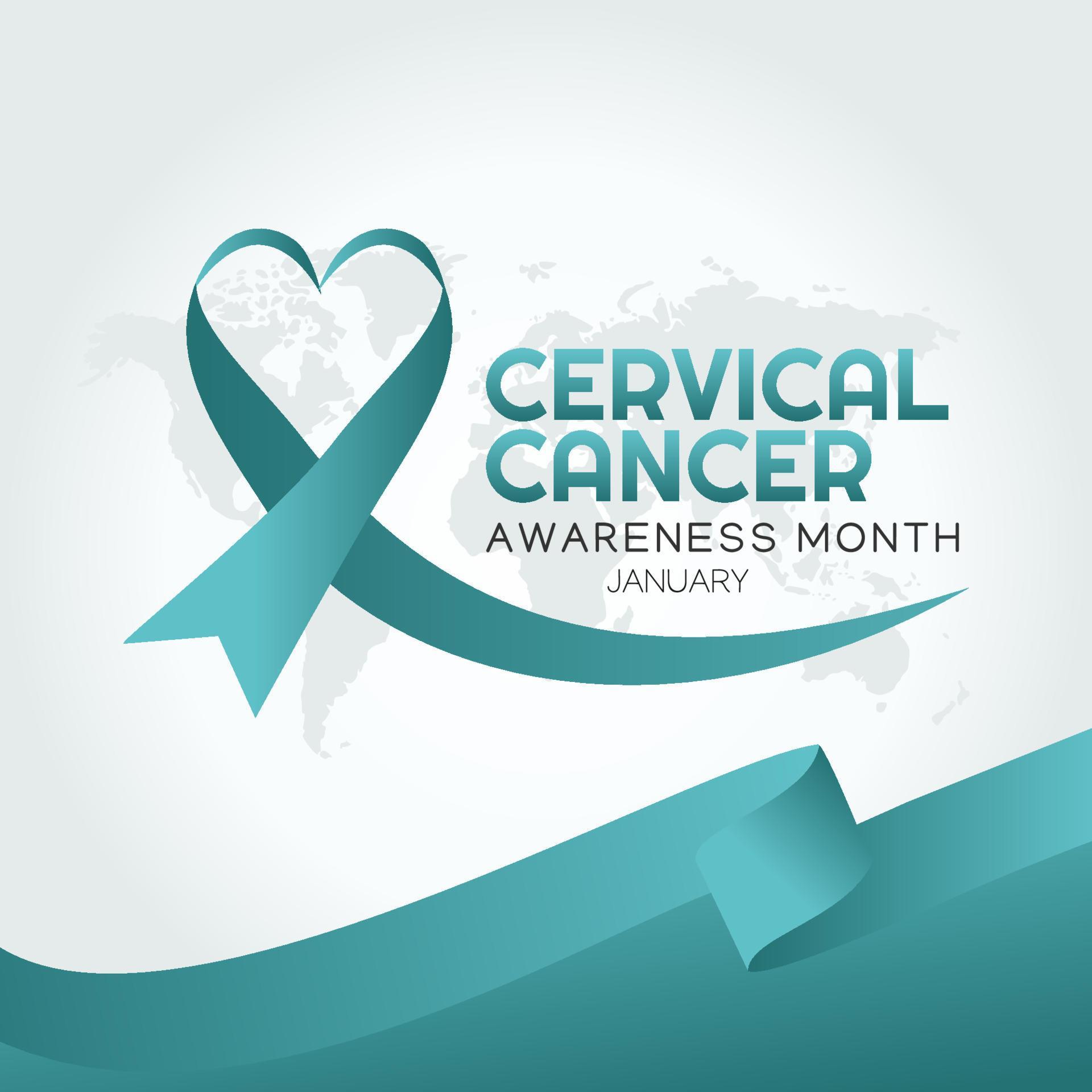 January Is Cervical Cancer Awareness Month Vector Illustration