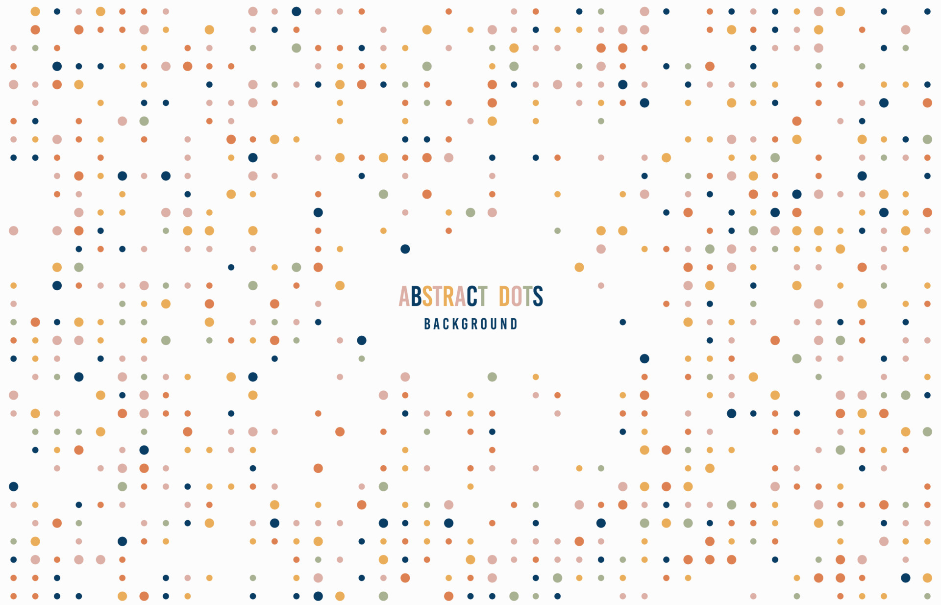 Abstract Colorful Dots Pattern Artwork Decorative Template Overlapping