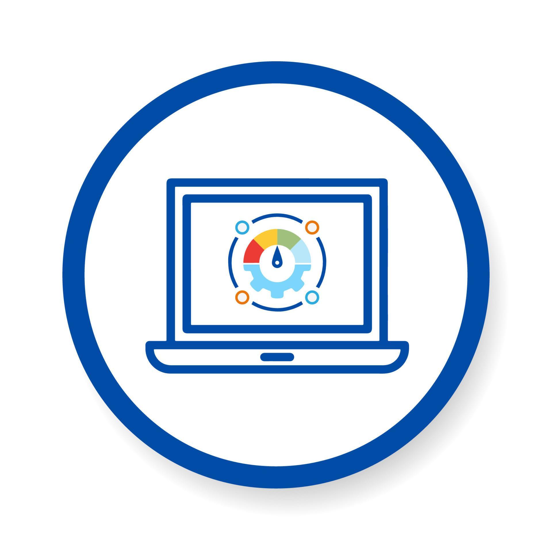 Icon Application Performance Monitoring Colorful Vector Illustration