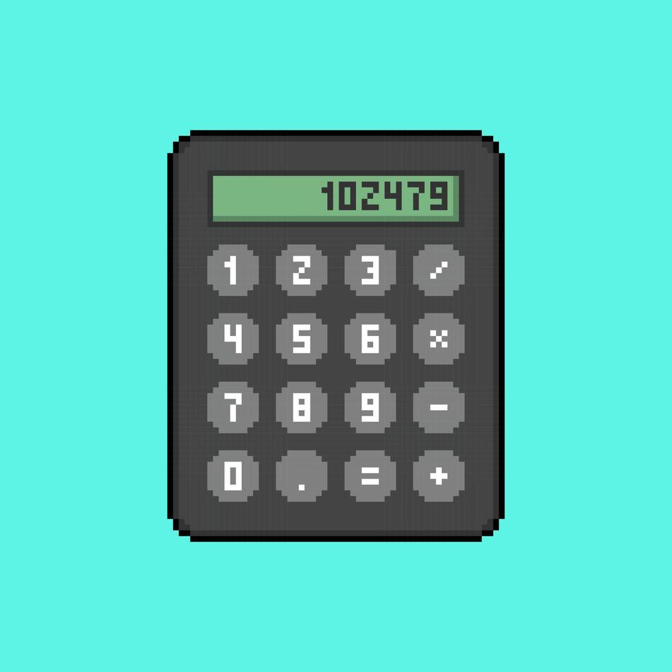 Calculator Pixel Art 5146493 Vector Art At Vecteezy