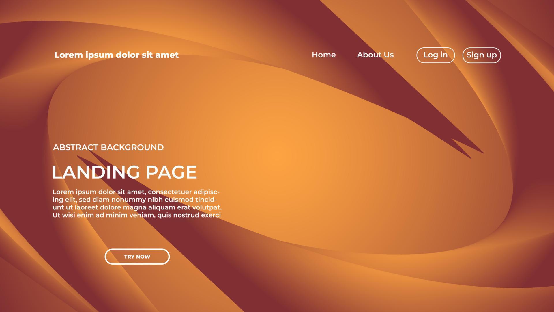Elegant Landing Page brown wave Background. abstract modern website ...