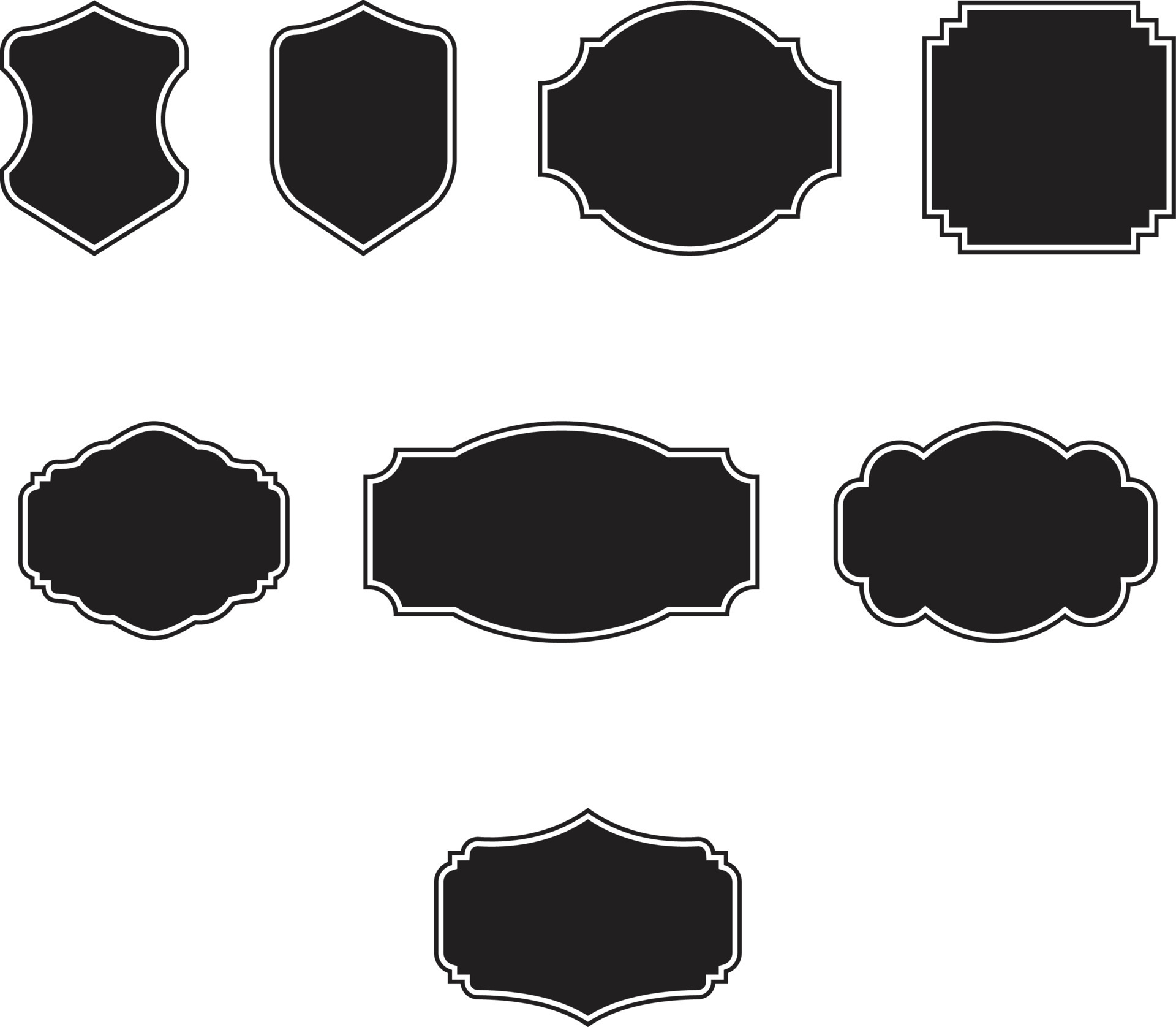 Name Tag, Banner, Label, Shape, Badge Icon Set 5153764 Vector Art at ... Name Tag, Banner, Label, Shape, Badge Icon Set 5153764 Vector Art at ...