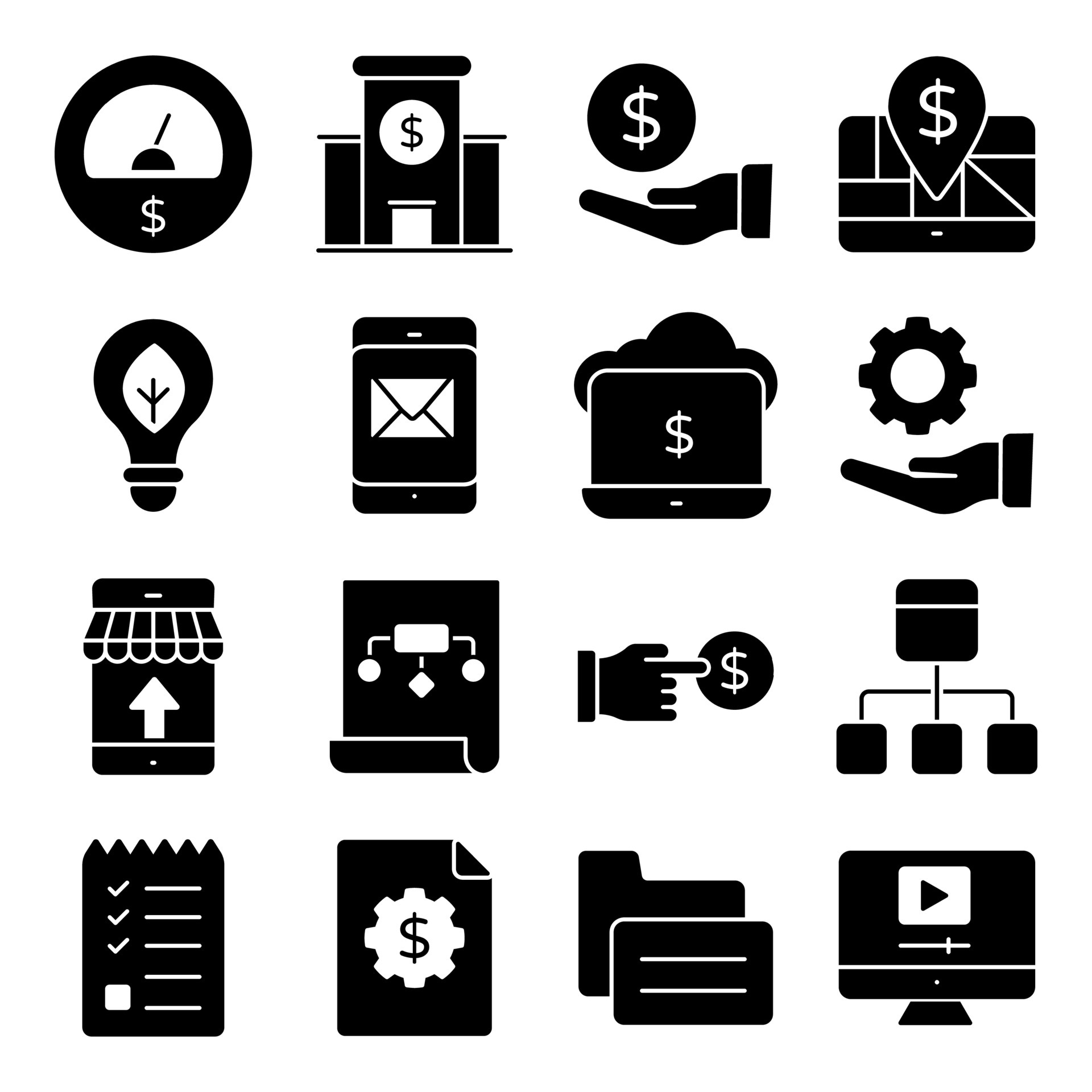 Pack of Finance Icons 5157181 Vector Art at Vecteezy