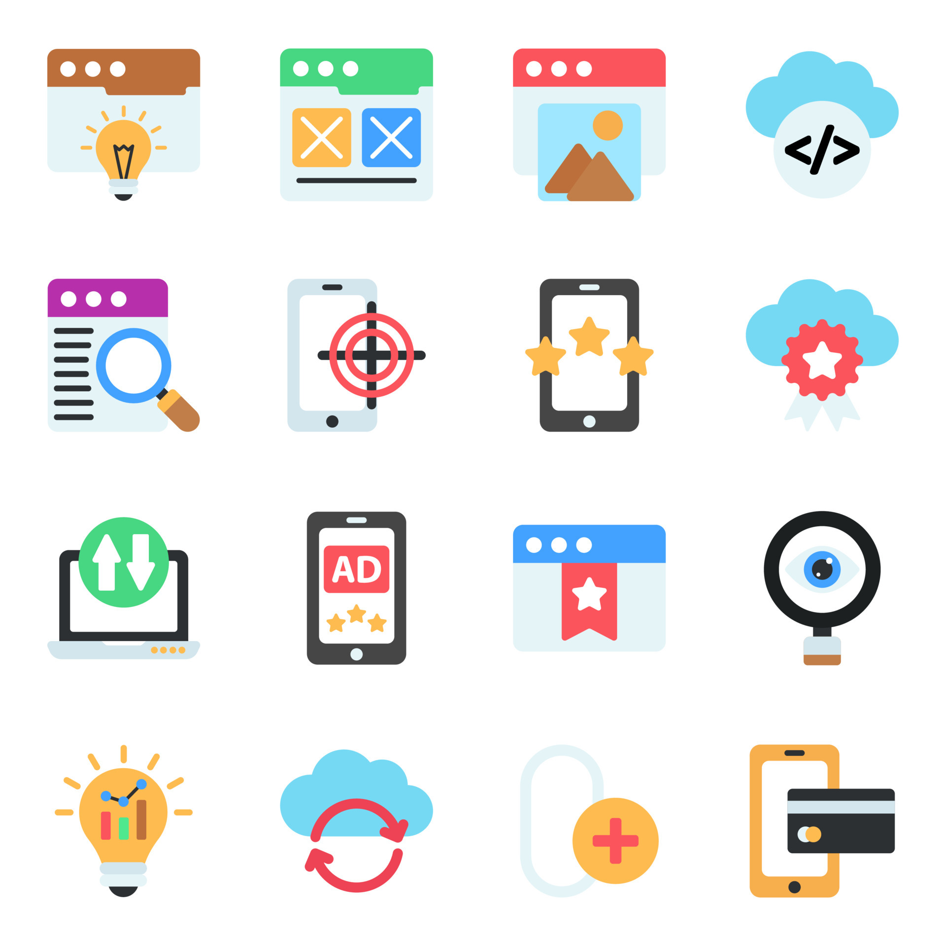 Pack of Management Flat Icons 5157199 Vector Art at Vecteezy