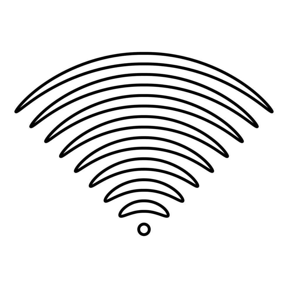 Radio wave Sound signal One dirrection Transmitter icon outline black ... Radio wave Sound signal One dirrection Transmitter icon outline black ...