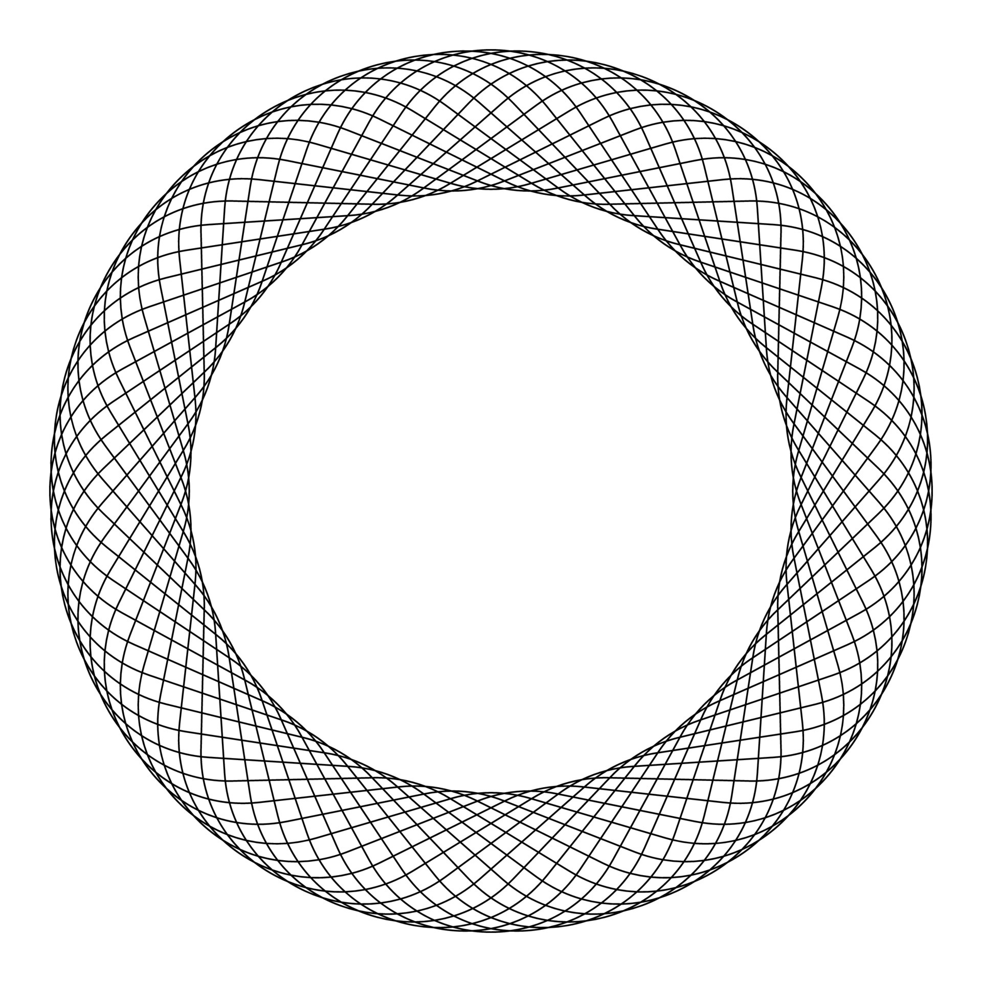 Spirograph Element Empty In Center Abstract Concentric Symbol Icon