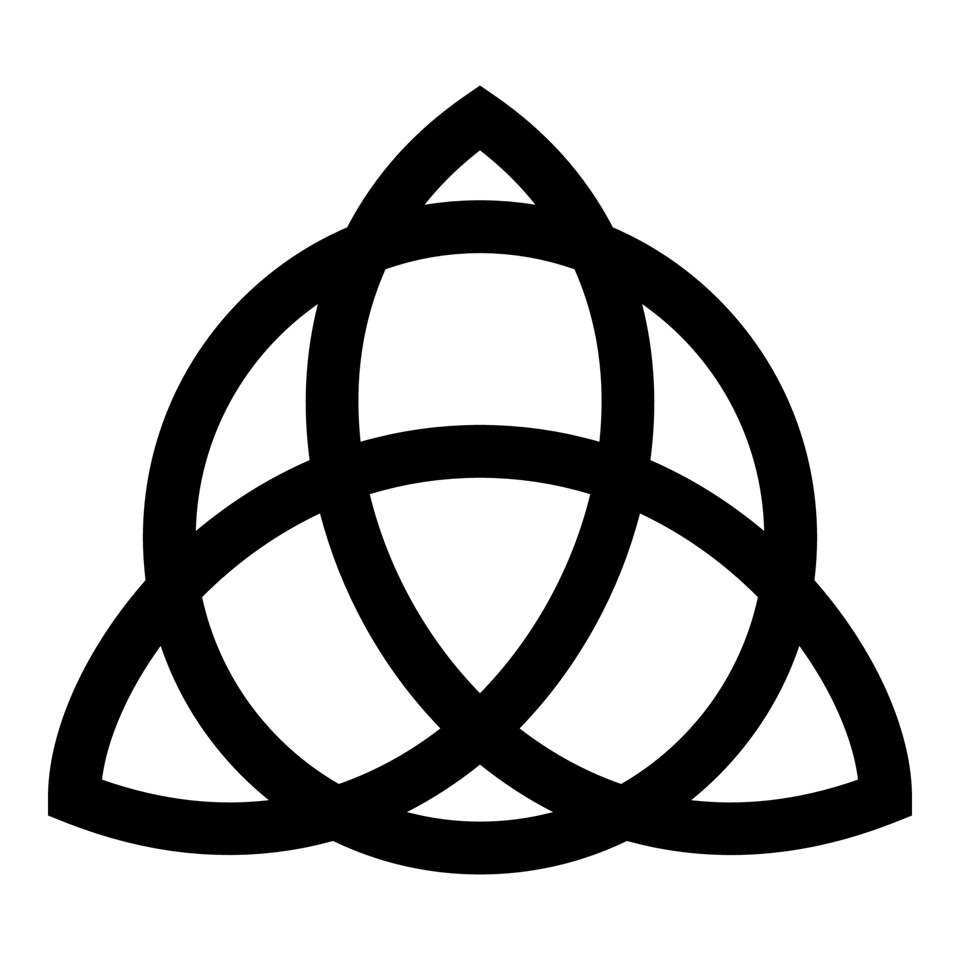 Trikvetr Knot With Circle Power Of Three Viking Symbol Tribal For Tattoo Trinity Knot Icon Black