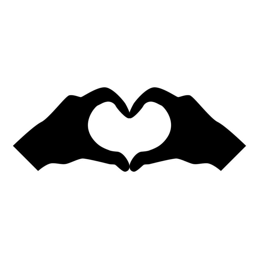 Two Hands Have Shape Heart Hands Making Heart 5160157 Vector Art At