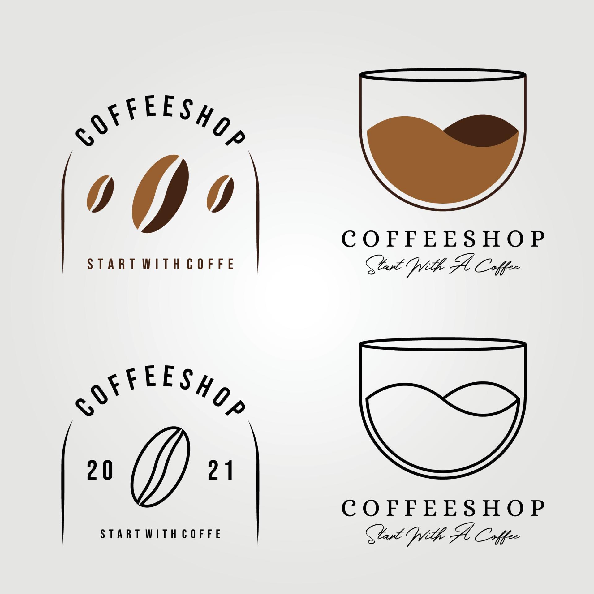 coffee shop bundle set logo vector illustration design graphic 5160268 ...