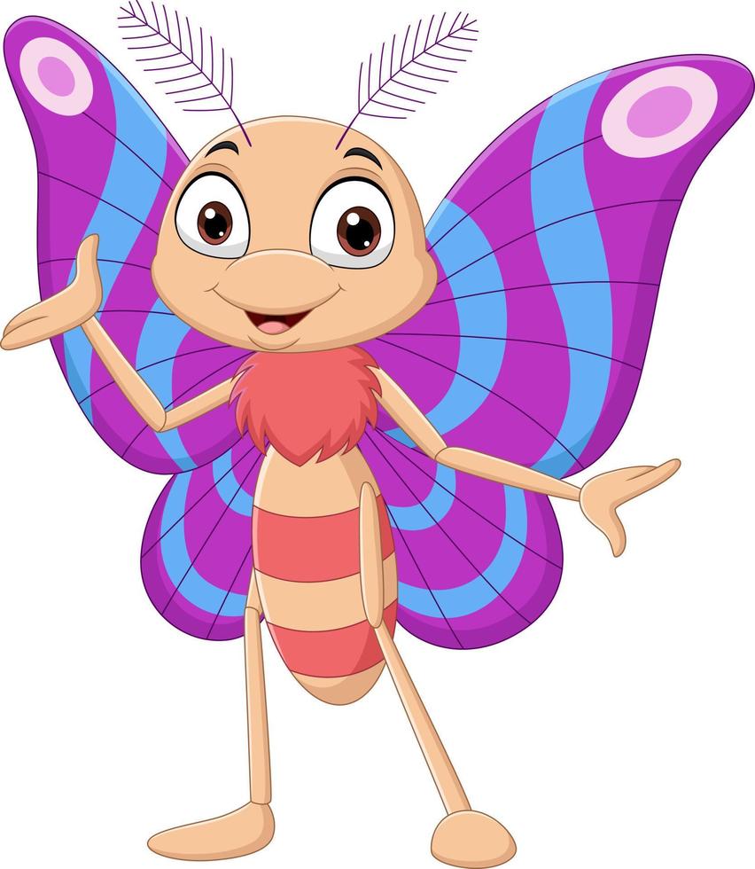 Cartoon Funny Moth On White Background 5161884 Vector Art At Vecteezy