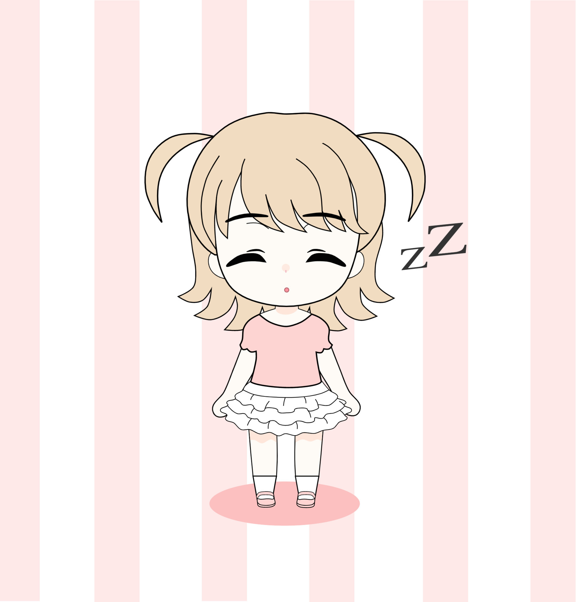 Sleepy Anime Chibi
