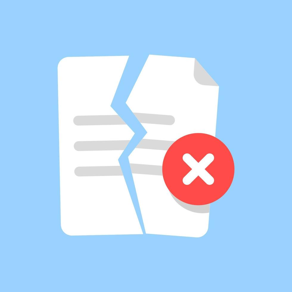 corrupted file concept illustration flat design vector eps10. modern ...