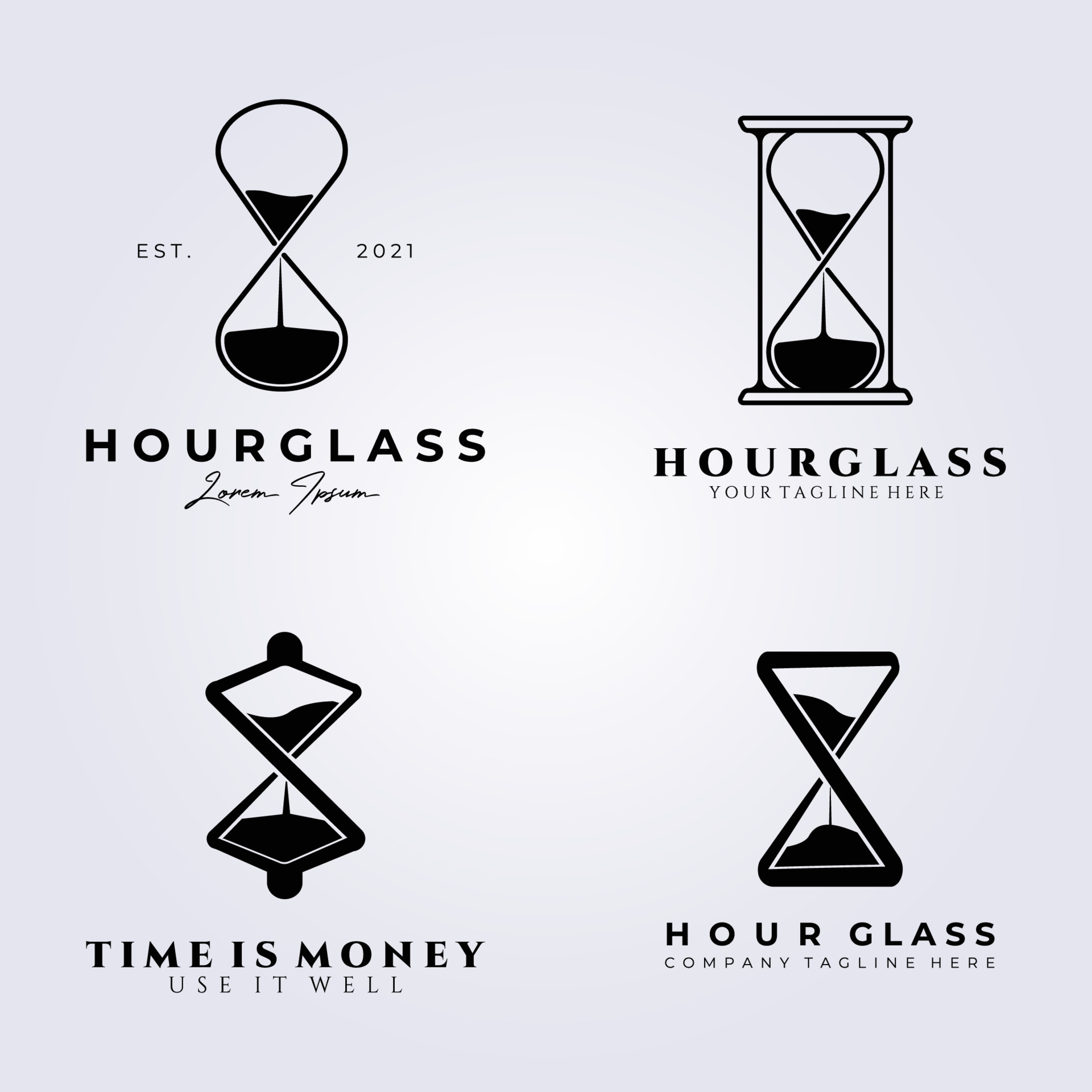 Bundle Hourglass Set Logo Vector Illustration Design 5164400 Vector Art At Vecteezy