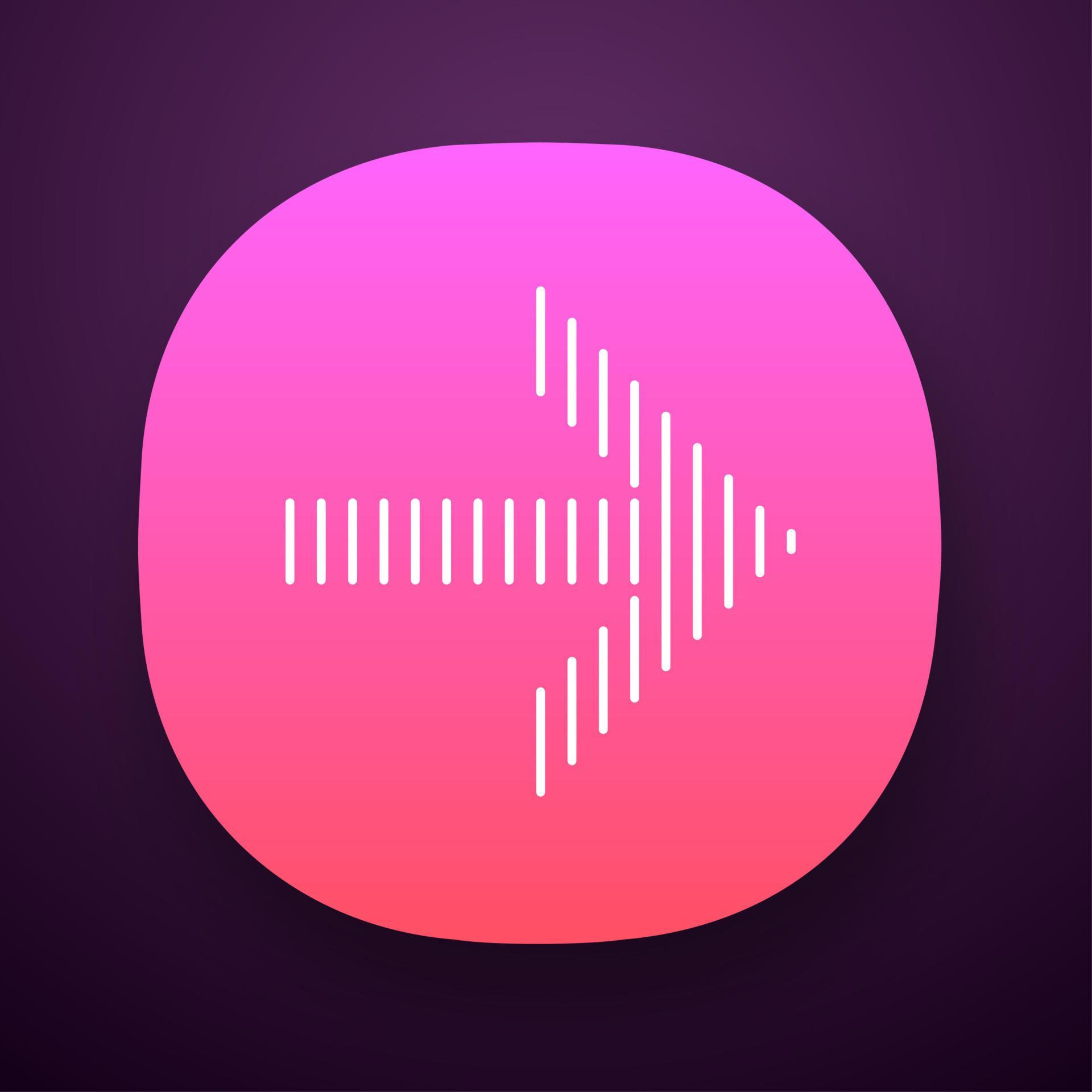 Striped arrow app icon. Arrowhead indicating rightward. Direction pointer. Navigation indicator ...