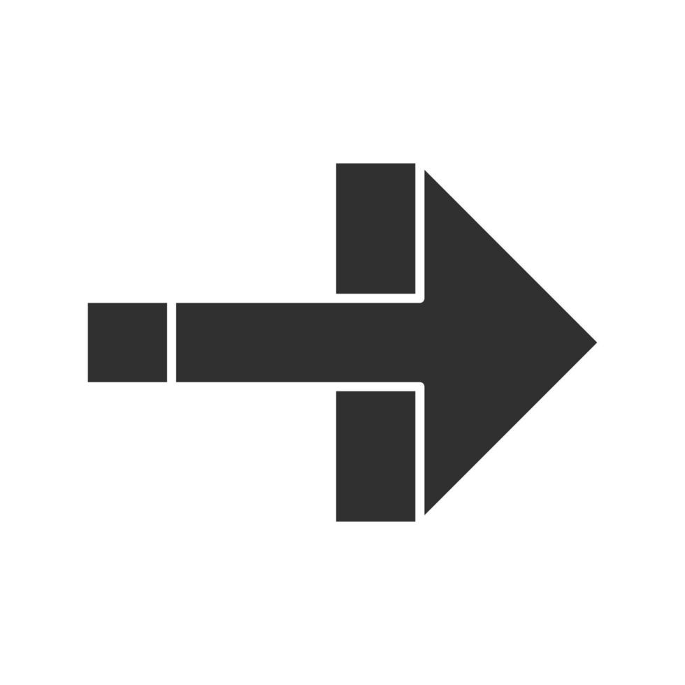 Right arrow glyph icon. Forward pointer, right turn. Path indicator ... Right arrow glyph icon. Forward pointer, right turn. Path indicator ...